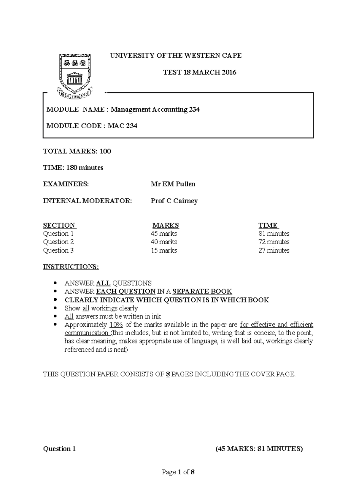 MAC+234 TT1 2016 Q Final - UNIVERSITY OF THE WESTERN CAPE TEST 18 MARCH ...