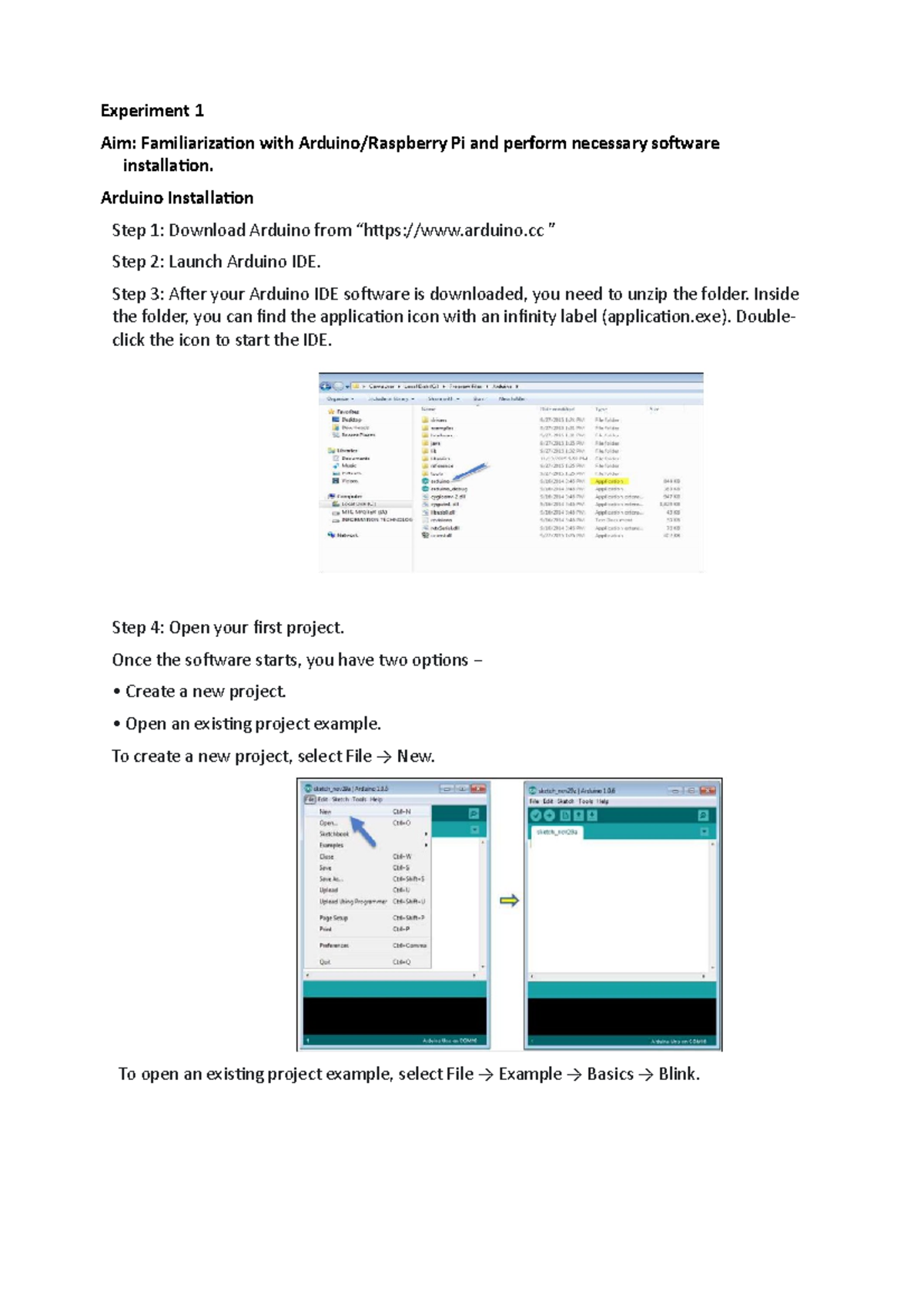 Iot Record - yi8h - Experiment 1 Aim: Familiarization with Arduino/Raspberry Pi and perform ...