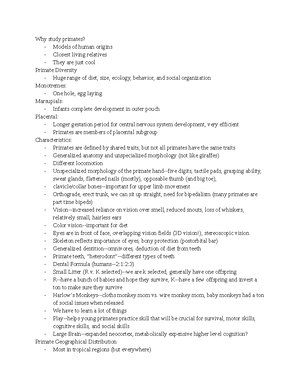 Anthropology Unit 3 - This class is taught by Dr. Barbara Niedich ...