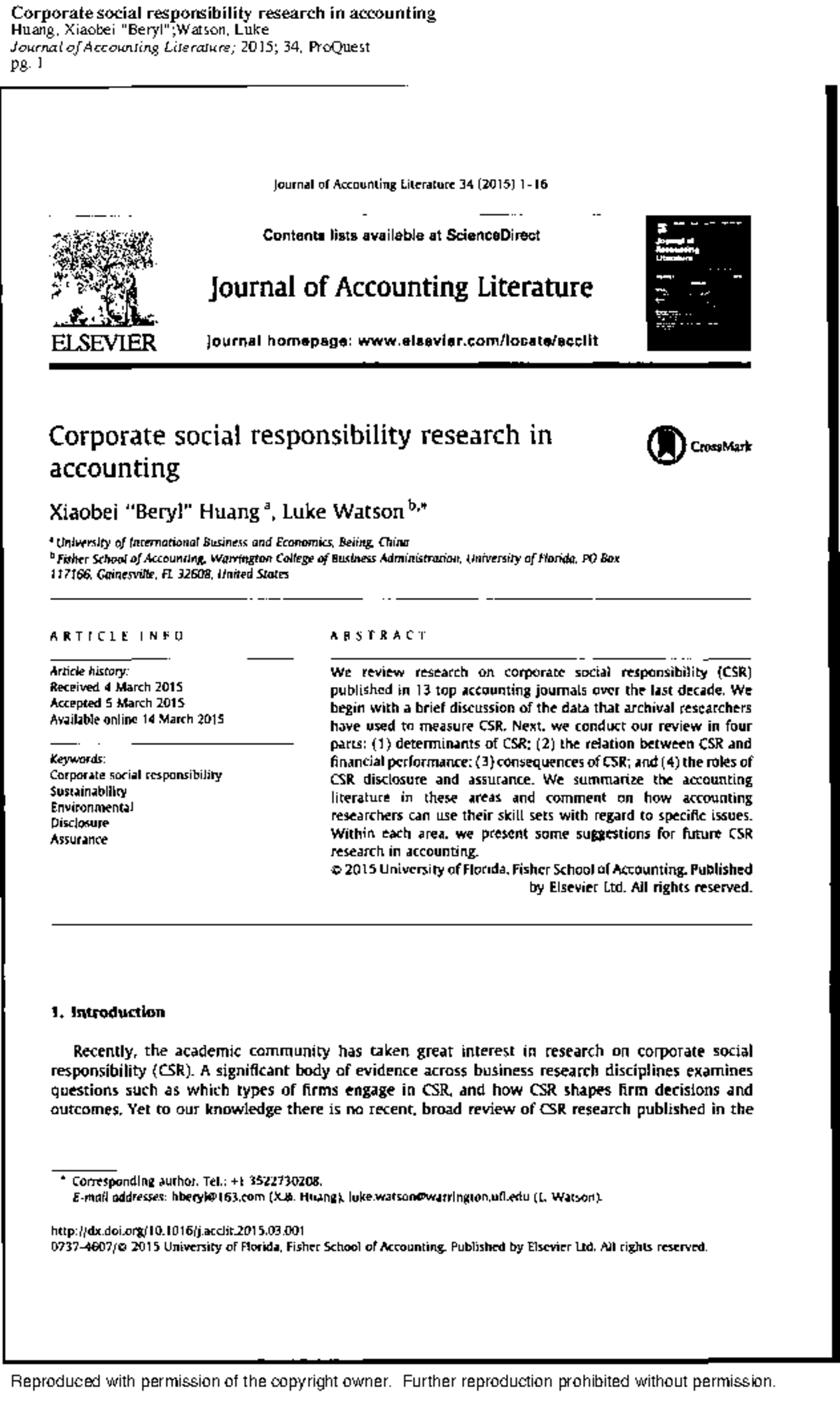 Corporate social responsibility - IB230 - 1 - Studocu