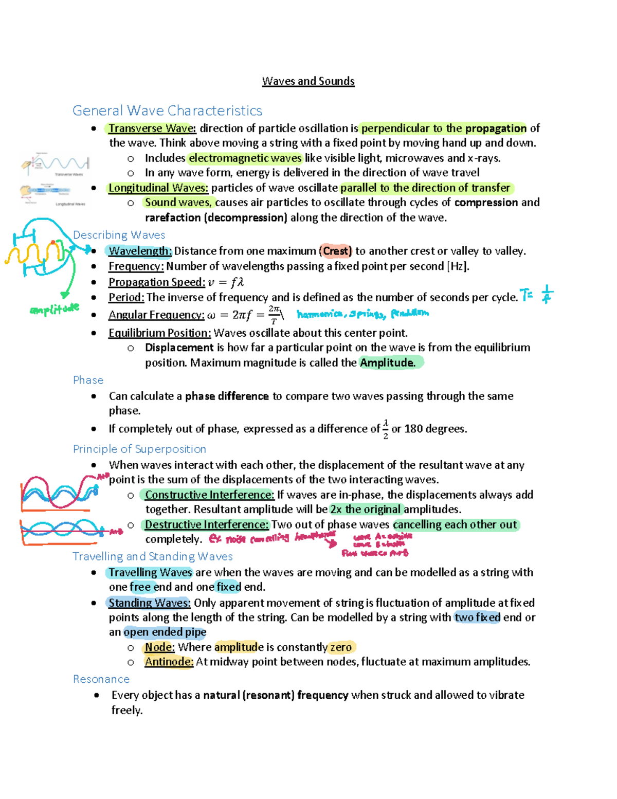 Copy of 7-Waves and Sounds - Waves and Sounds General Wave ...
