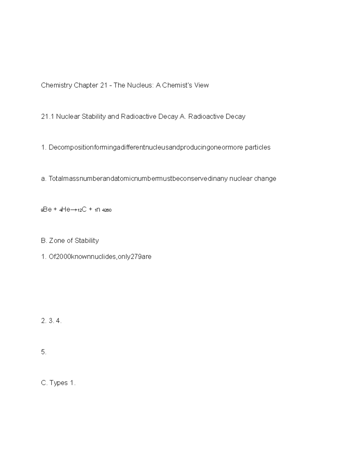 Chem 21 - notes - Chemistry Chapter 21 - The Nucleus: A Chemist’s View ...