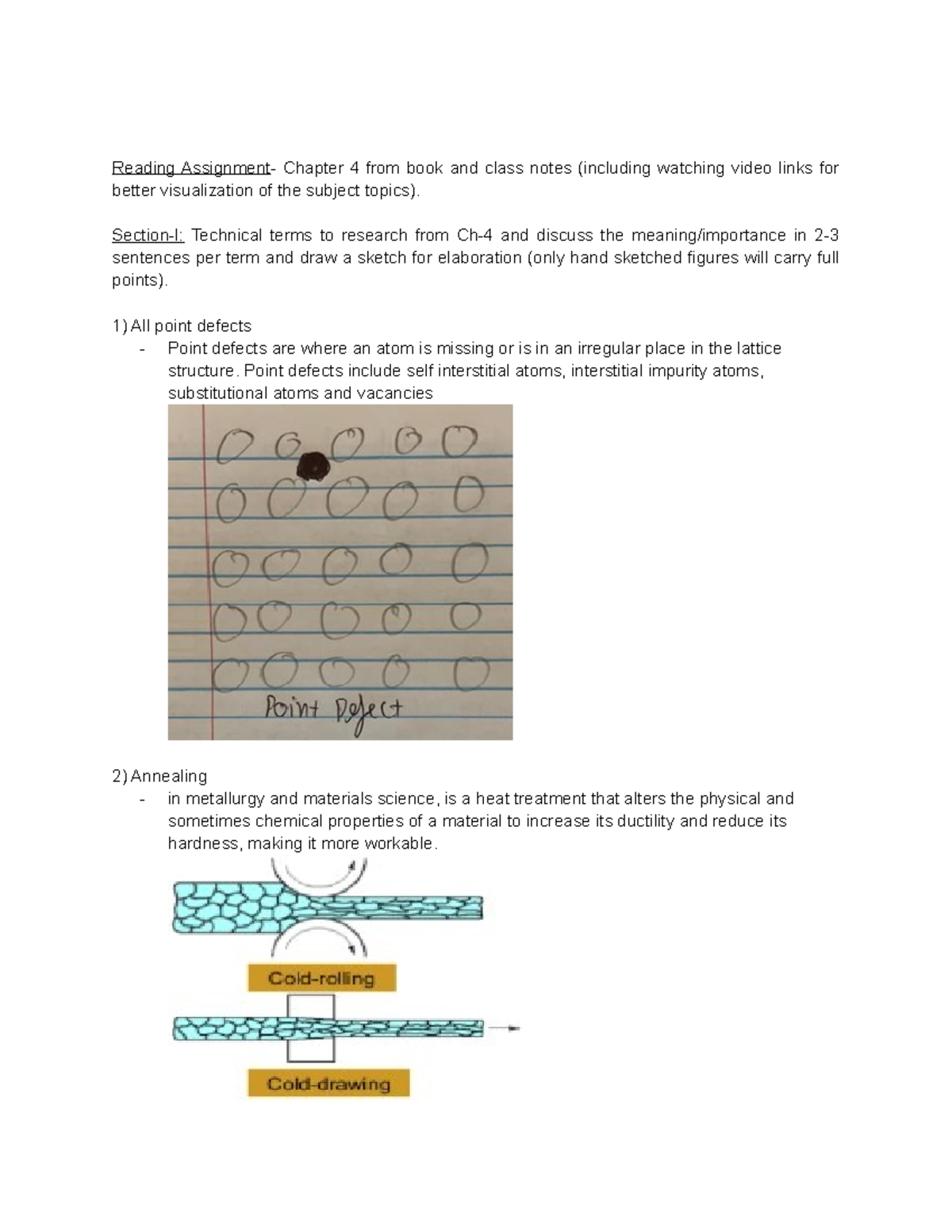 Intro to Materials HW6 - Reading Assignment- Chapter 4 from book and ...