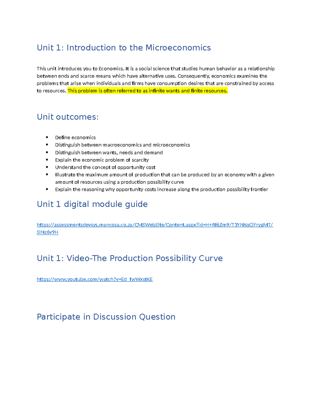 Unit 1 extra info - Summary BCom information and Technology Management A - Unit 1: Introduction ...