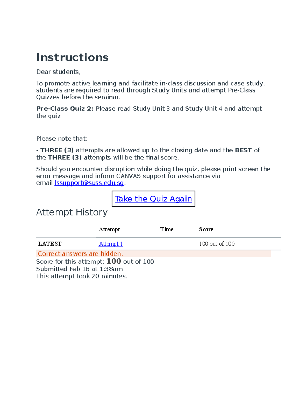 PCQ02 FMT205 FULL Marks - Instructions Dear students, To promote active ...