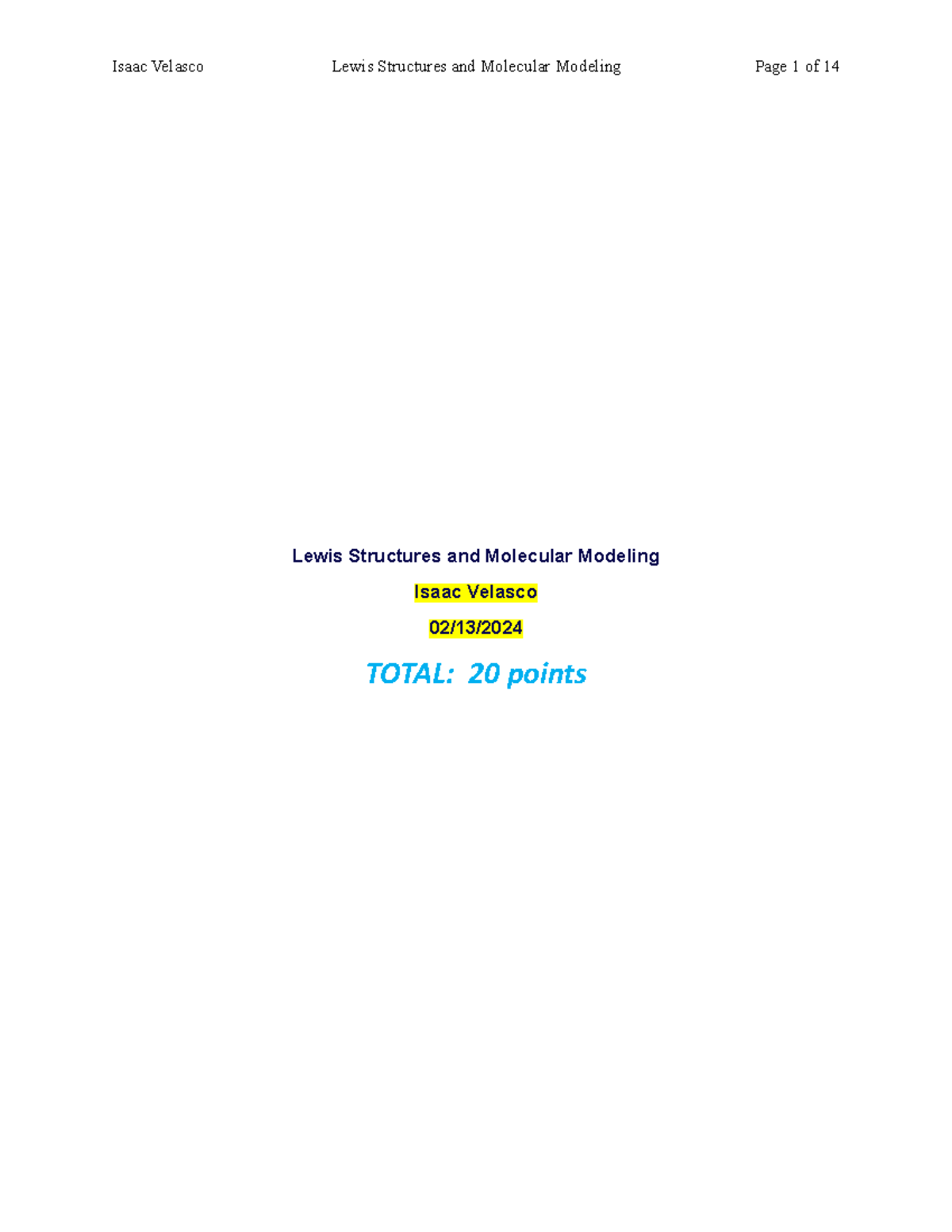 6a Molecular Modeling and Lewis Structure - Worksheet - Lewis ...