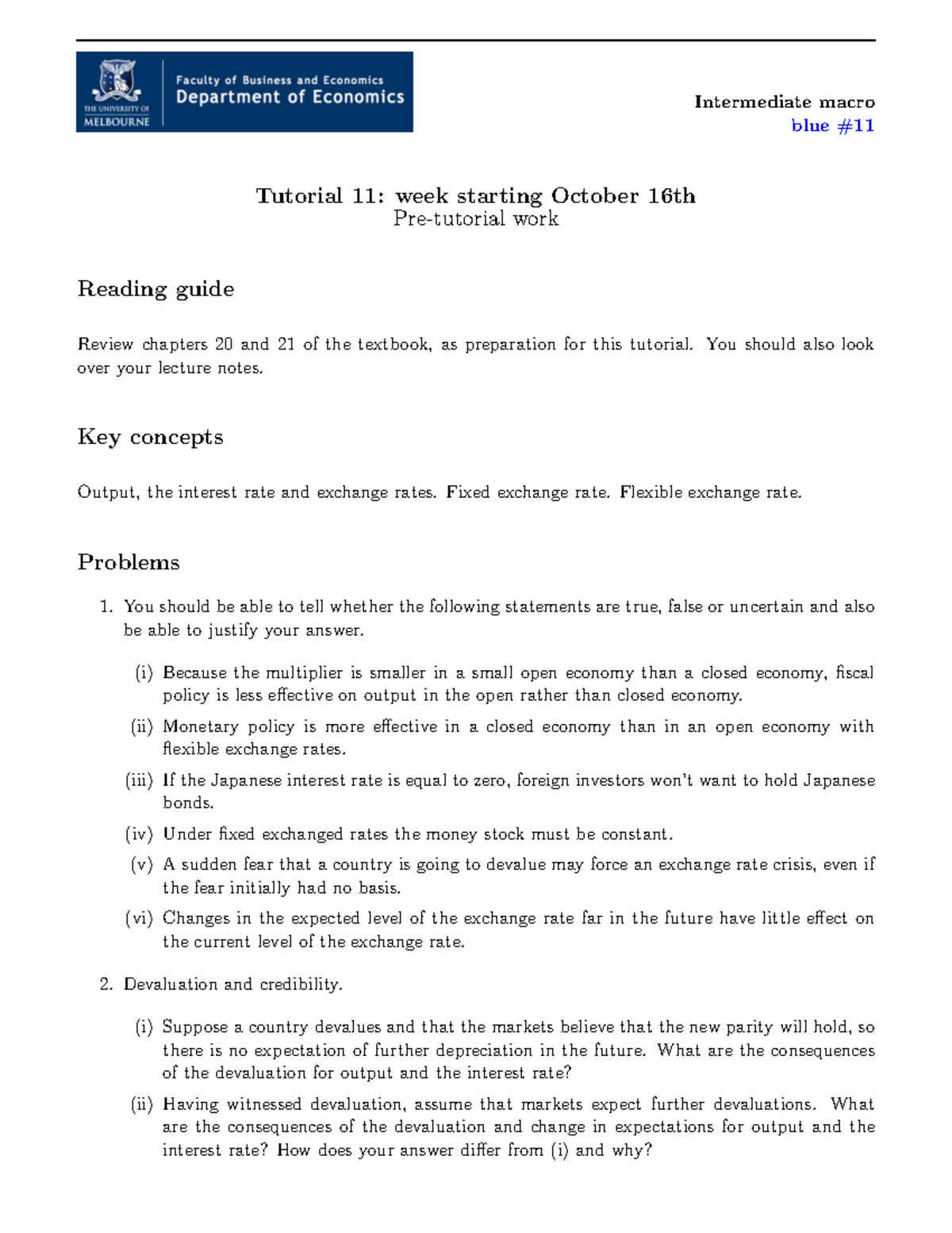 Blue11 - Intermediate macro blue # Tutorial 11: week starting October 16th Pre-tutorial work ...