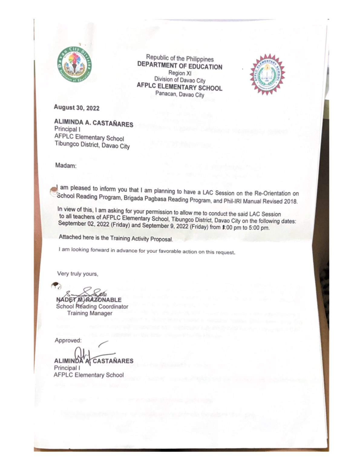 PHIL-IRI - This is sample only. - Bachelor of Elementary Education ...