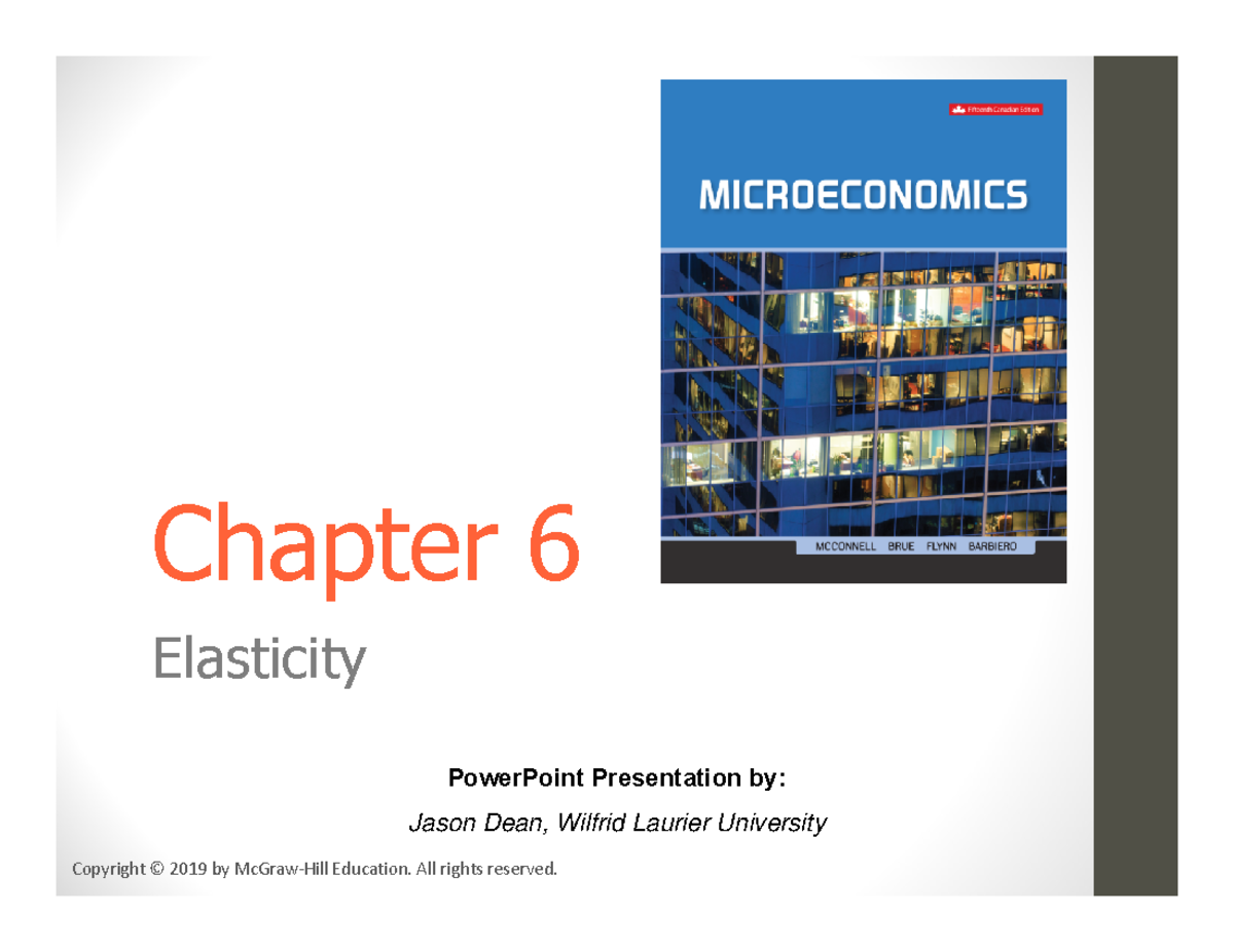 Chapter 06 - ECON 100 ch.6 - Chapter 6Elasticity PowerPoint ...