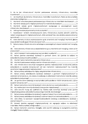 Przyklady pytań egzaminacyjnych z OM - Egzamin DSK i OM – przykładowe pytania Mikrostruktura ...