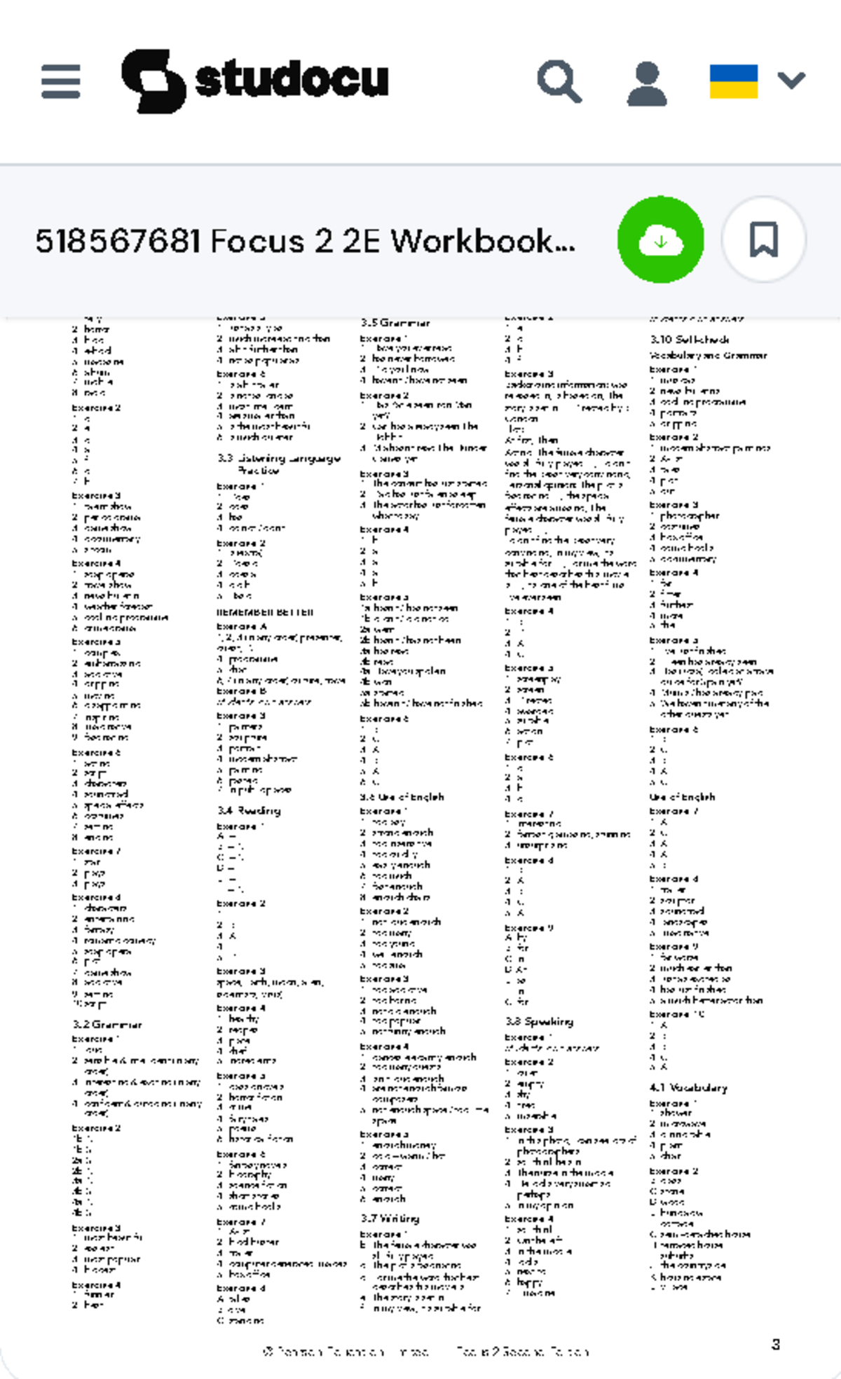 518567681 Focus 2 2E Workbook Answers - 1 Vocabulary Exercise 1 1 ...
