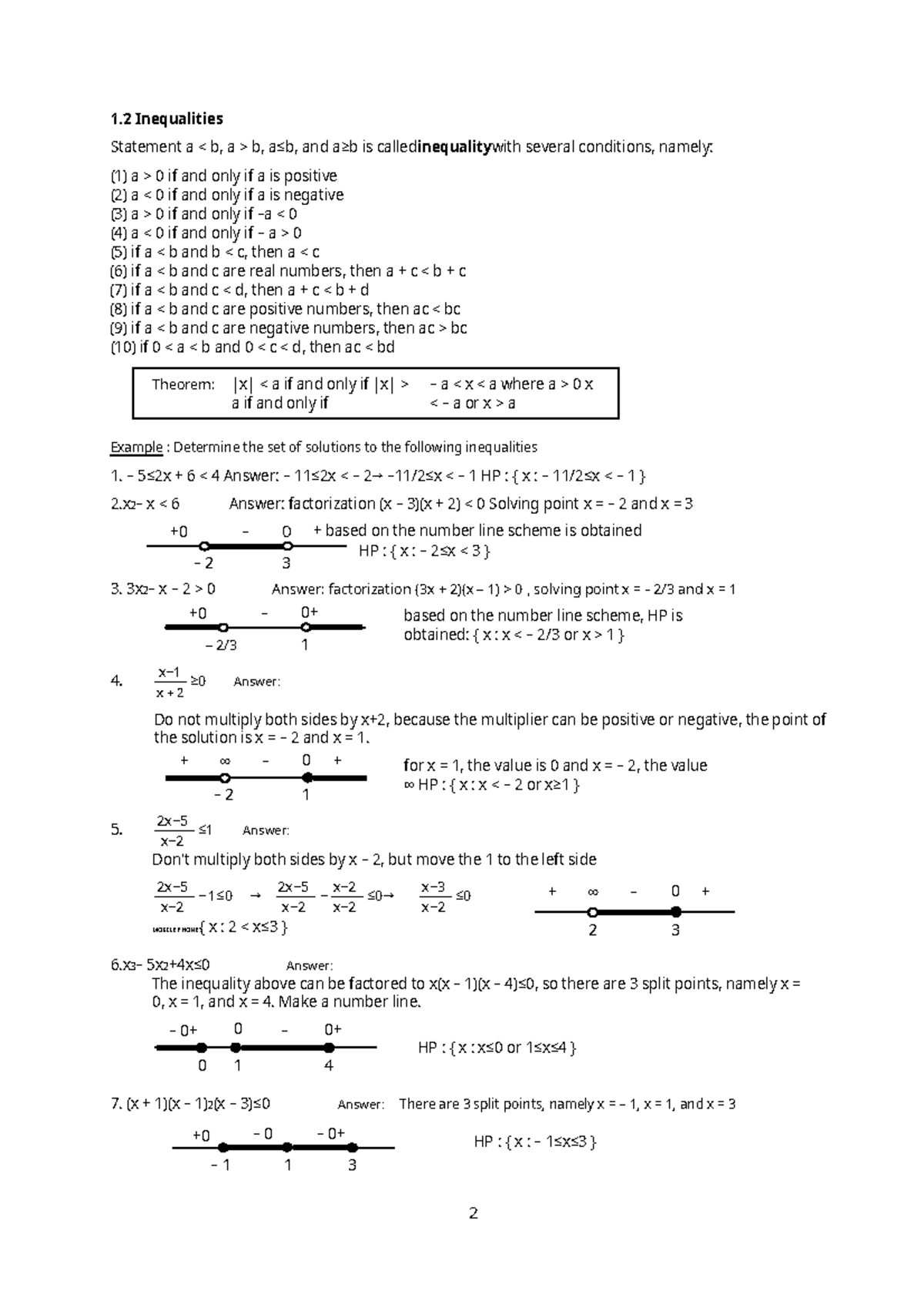 Inequalities and Absolute Price Examples - Studocu