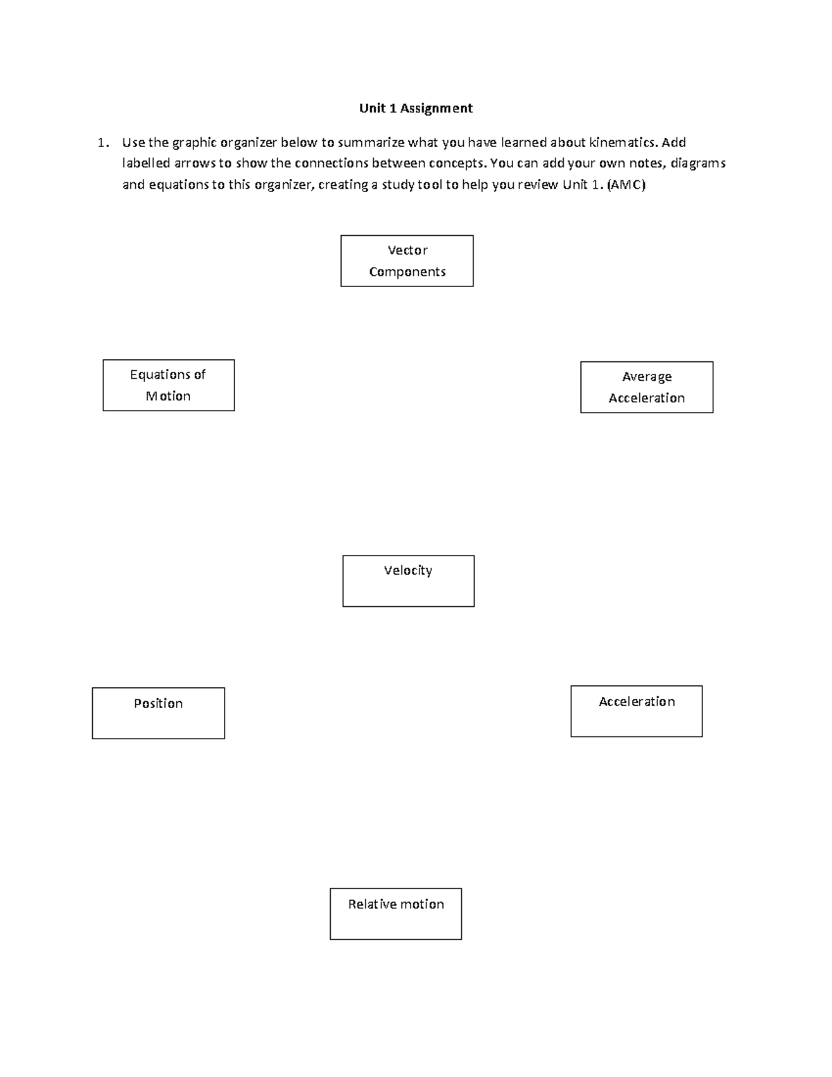 Unit 1 Assignment - This is my physics lab on projectile. - Unit 1 ...