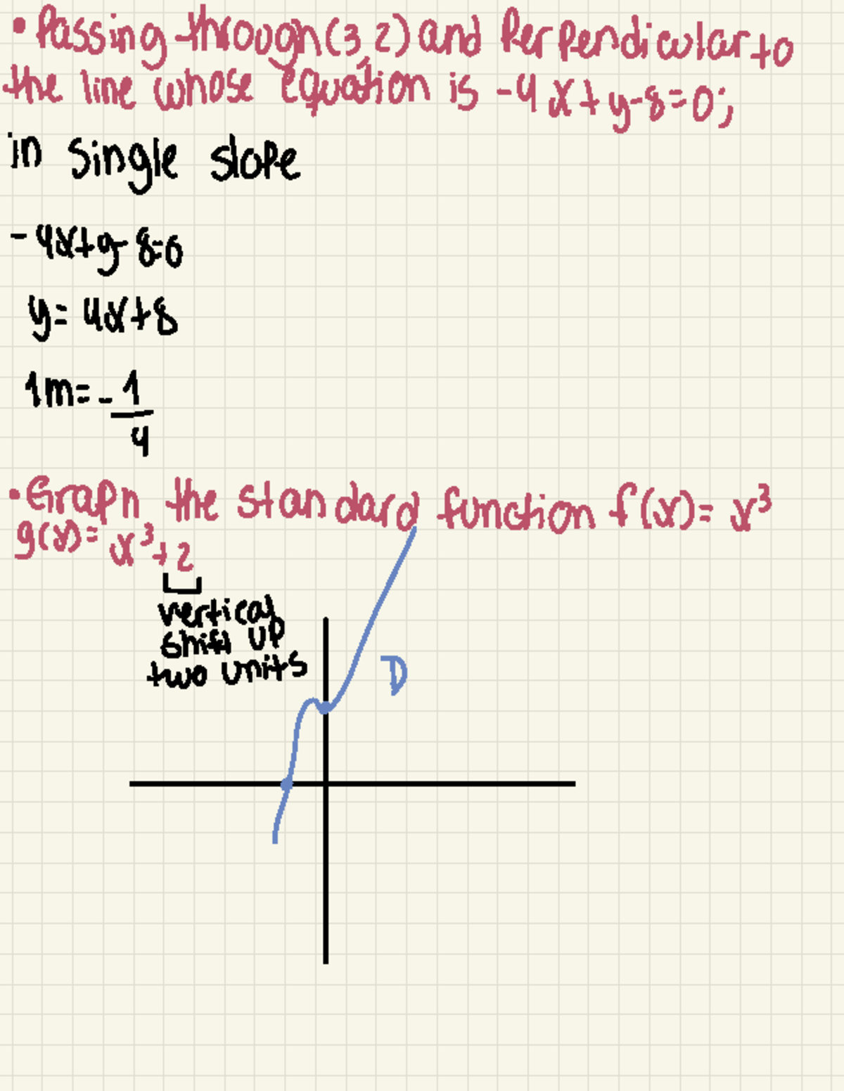 Review of Functions pt. 2 - · Passing through (s, 2) and ...