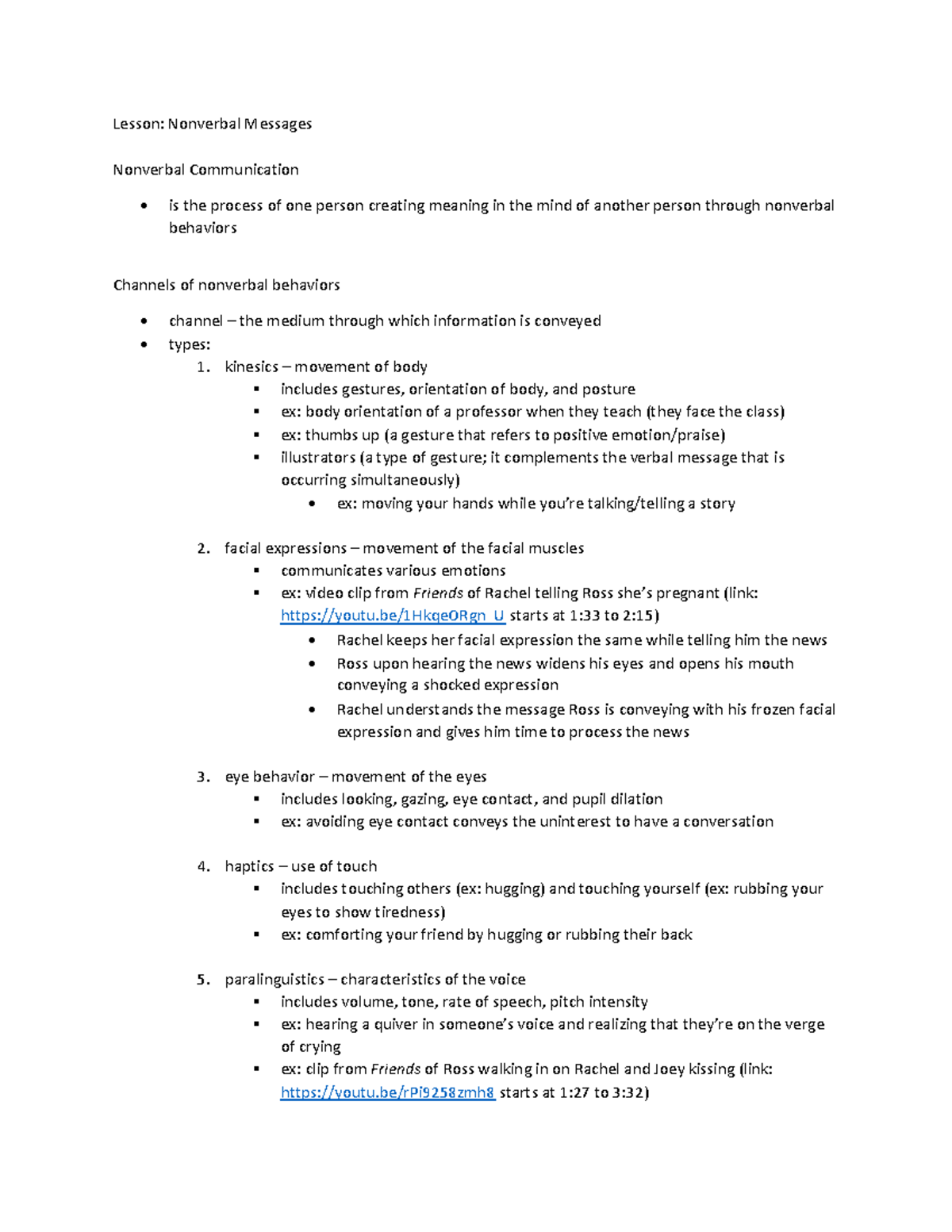 Nonverbal Messages and Channels of Nonverbal Behaviors - Lesson ...