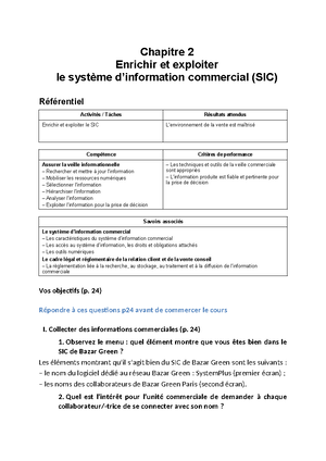 Chapitre 1 DRCV SANS Correction - Chapitre 1 Assurer la veille informationnelle Référentiel ...