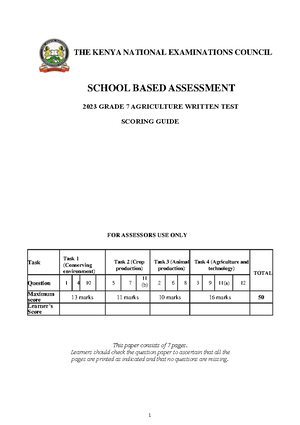 MAT Regular Rubric Marking Scheme - Mathematics - Scoring Guide School ...