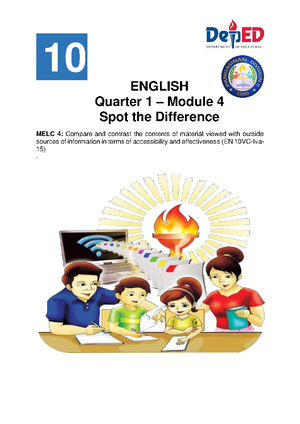 G10 Q1 Module 3 - notes - 10 ENGLISH Quarter 1 – Module 3 Story ...