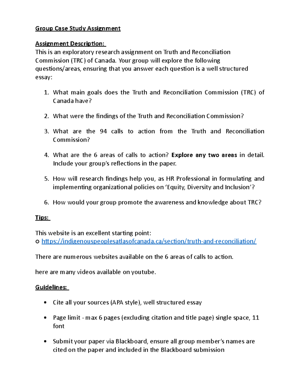 Group Case Study - assignment - Group Case Study Assignment Assignment ...