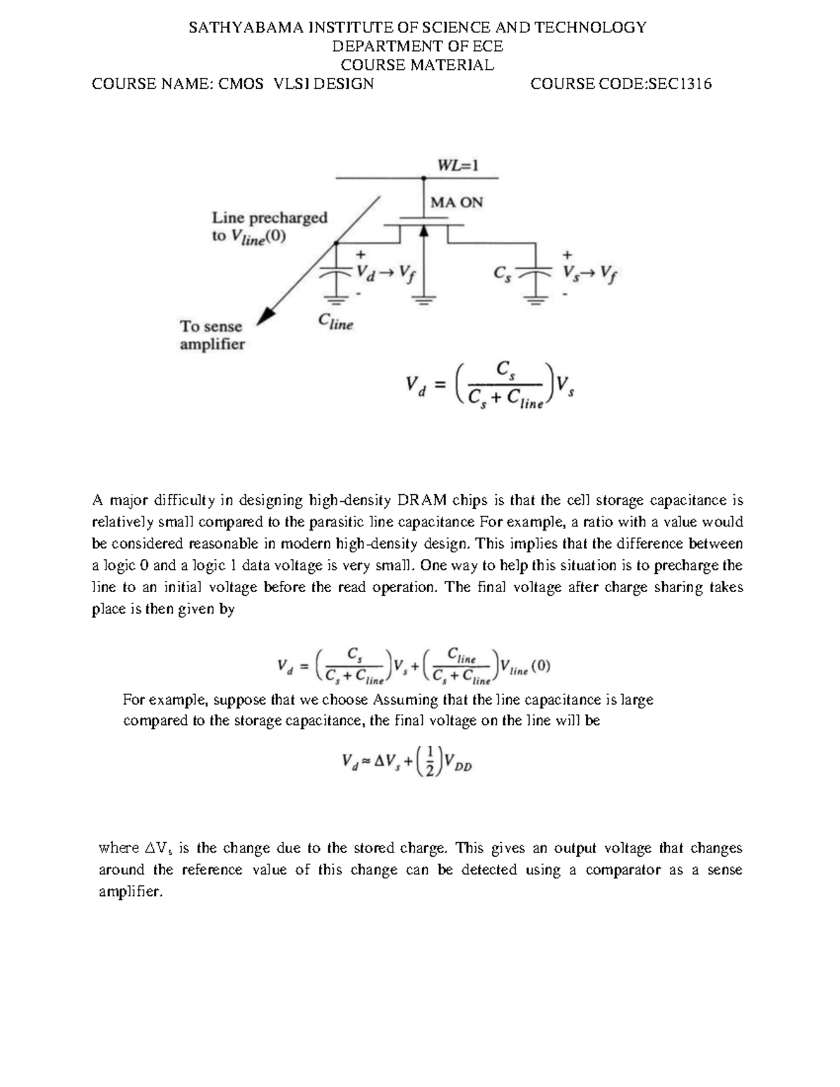 Mosfet pdf-6 - basics of electronics engineering - DEPARTMENT OF ECE COURSE MATERIAL COURSE NAME ...