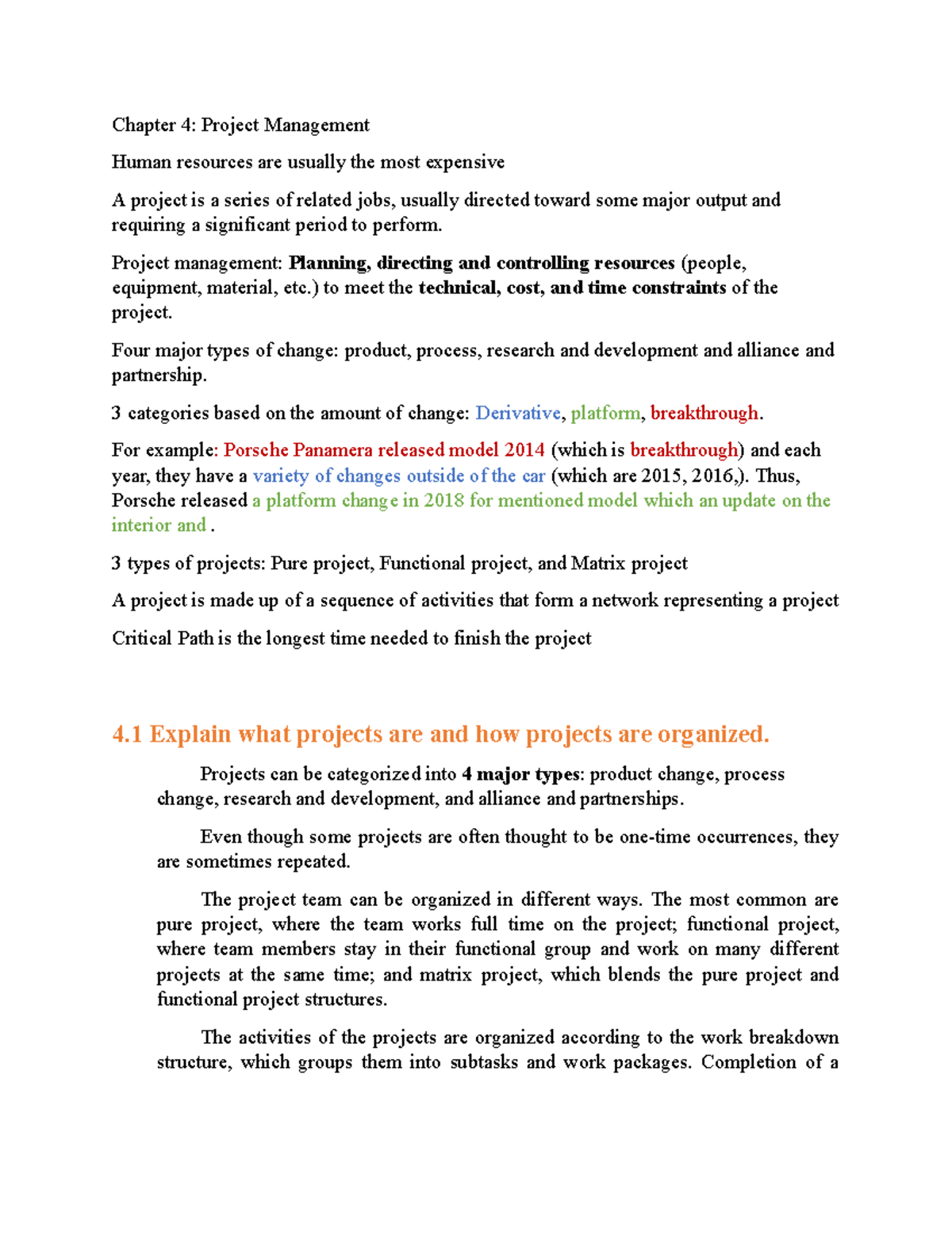 Lesson 3 16012024 - Chapter 4: Project Management Human resources are ...