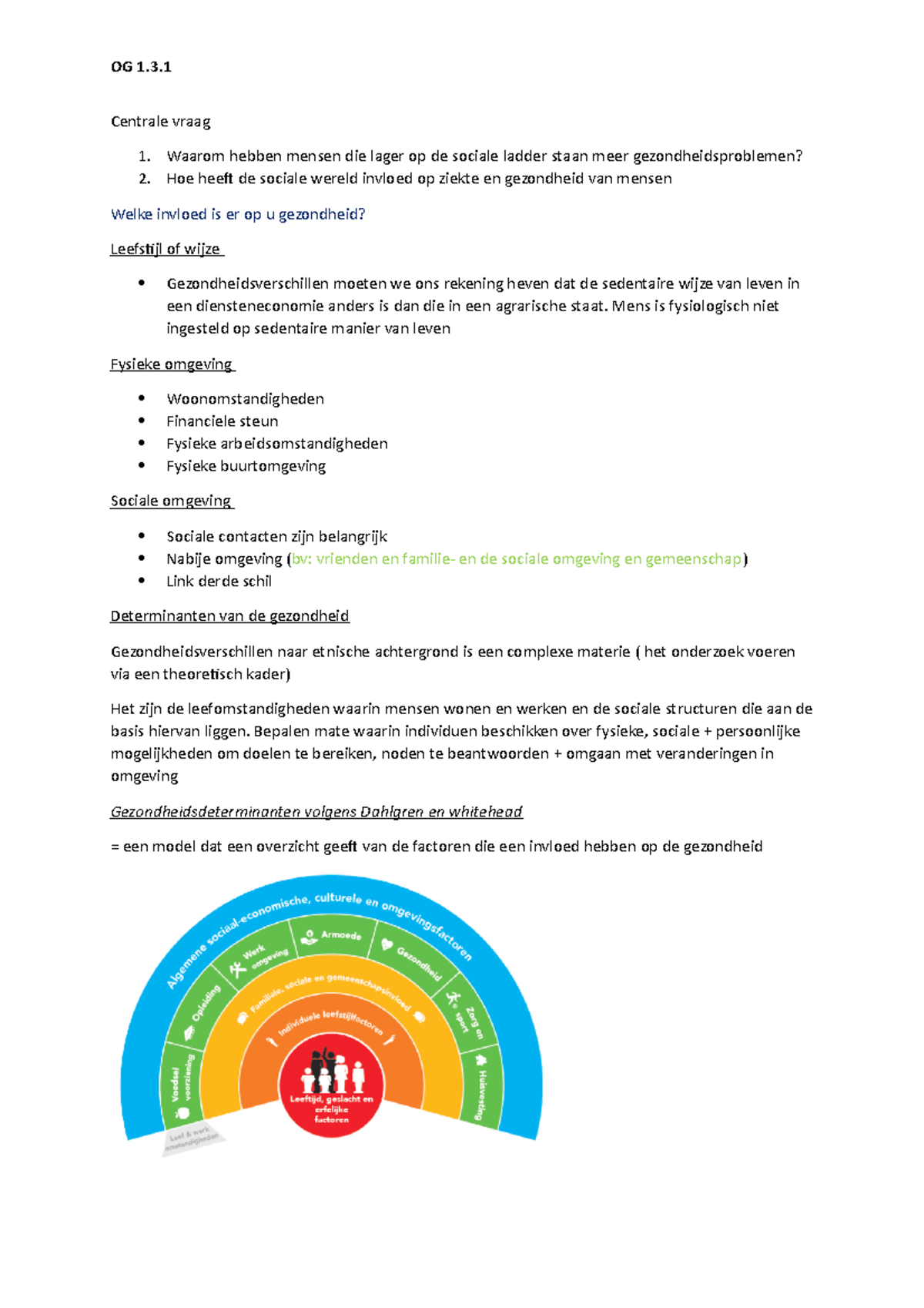 OG 1 - blok 1.3 og 1 - Centrale vraag Waarom hebben mensen die lager op ...