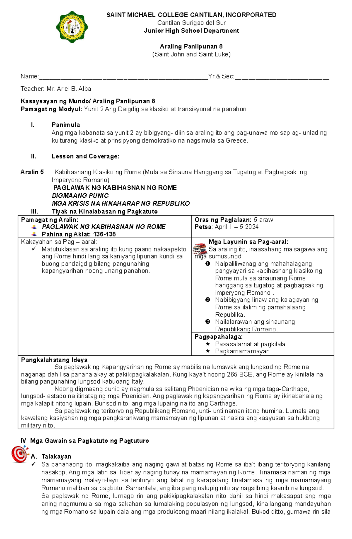 April 1-15 module for aral pan - Name:_____________________Yr.& Sec ...