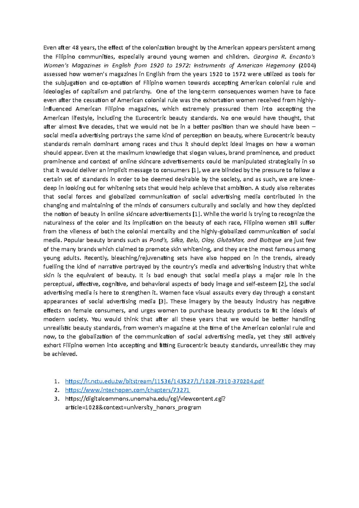 500-word-reflection - 500-word-reflection - Even after 48 years, the ...