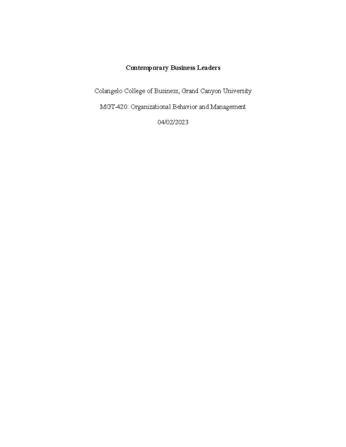 Contemporary Business Leaders - Contemporary Business Leaders Colangelo ...
