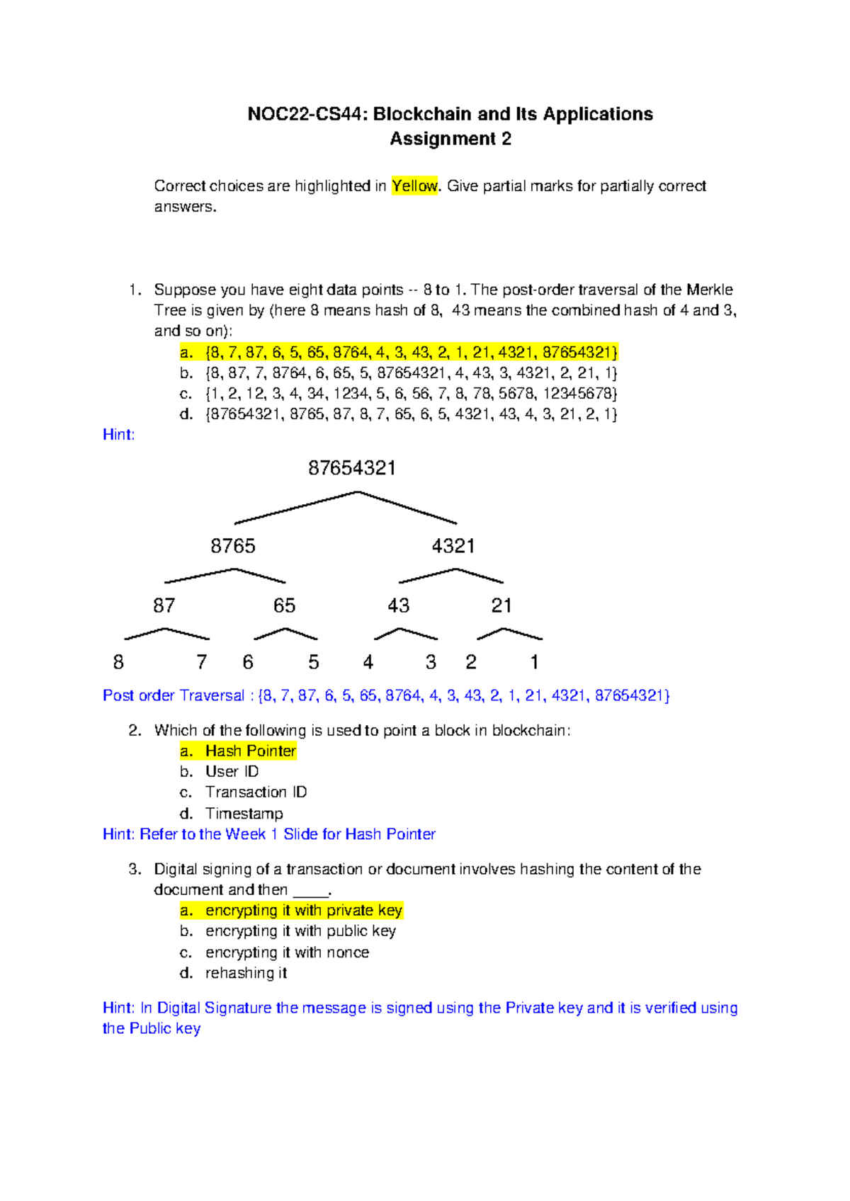 NOC22 CS44 Assignment 2 SOL - NOC22-CS44: Blockchain and Its ...