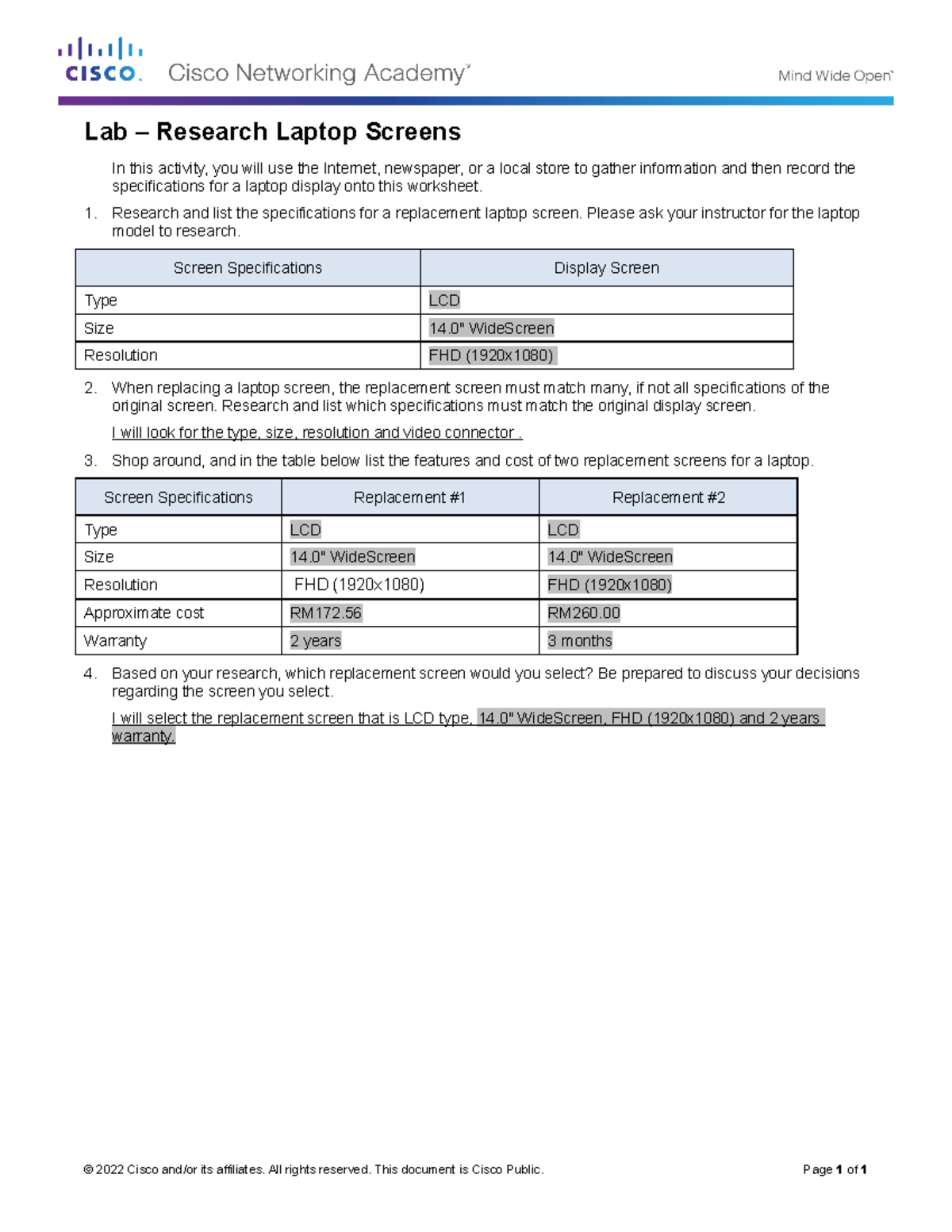 9.3.2.5 Lab - Research Laptop Screens - Lab – Research Laptop Screens ...