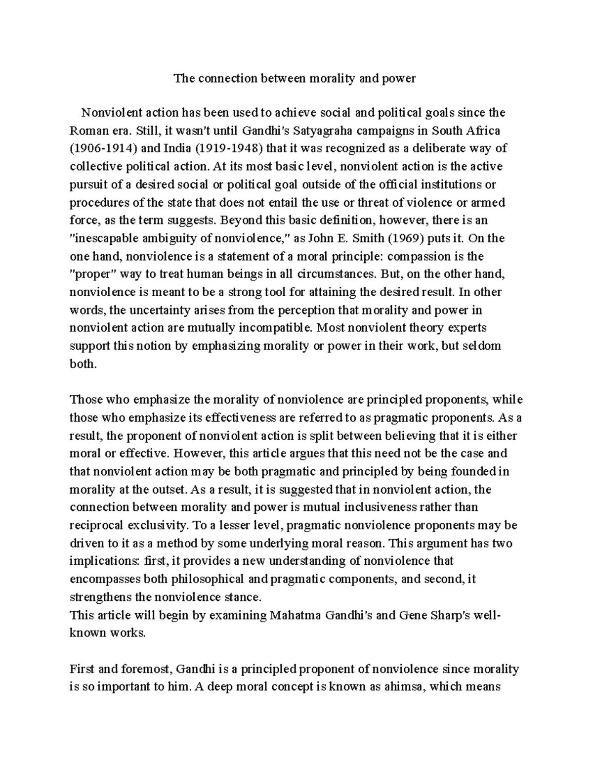 The connection between morality and power-political outlook - The ...