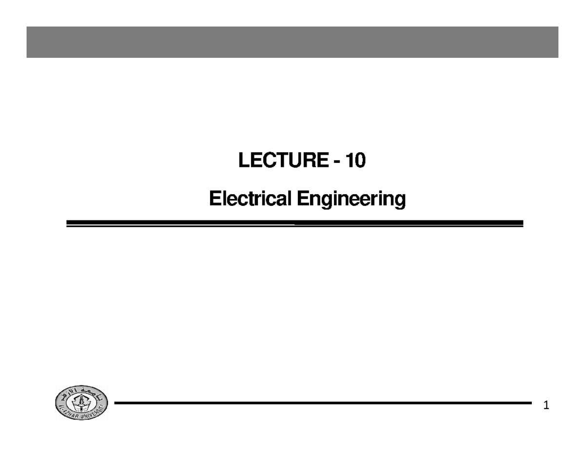 Lecture 10-3 - Continue: Introduction to AC - LECTURE - 10 Electrical ...