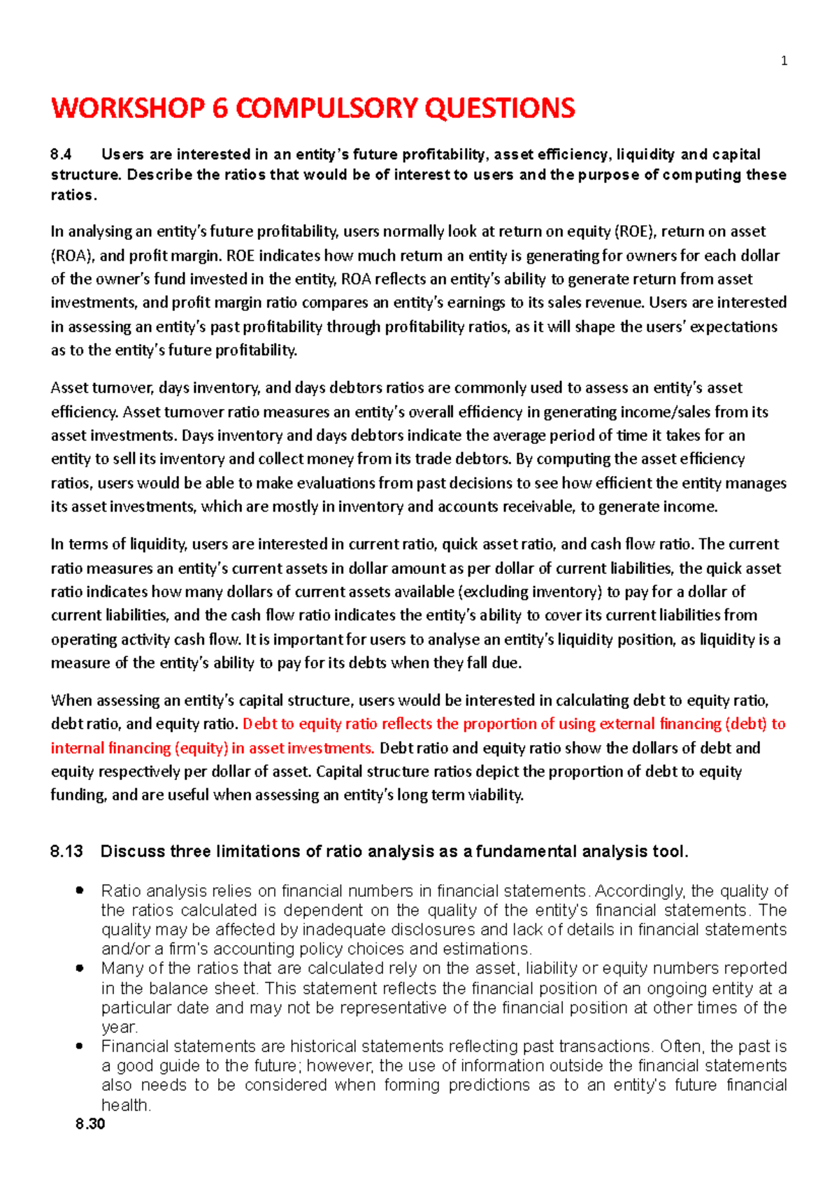 Workshop 6 compulsory question Solutions - WORKSHOP 6 COMPULSORY ...