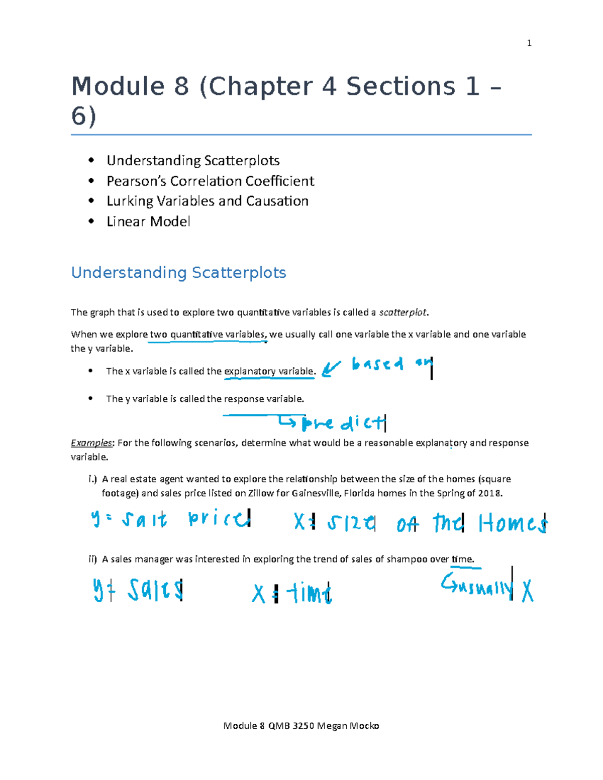 Module 8 Notes - Module 8 (Chapter 4 Sections 1 – 6) Understanding ...