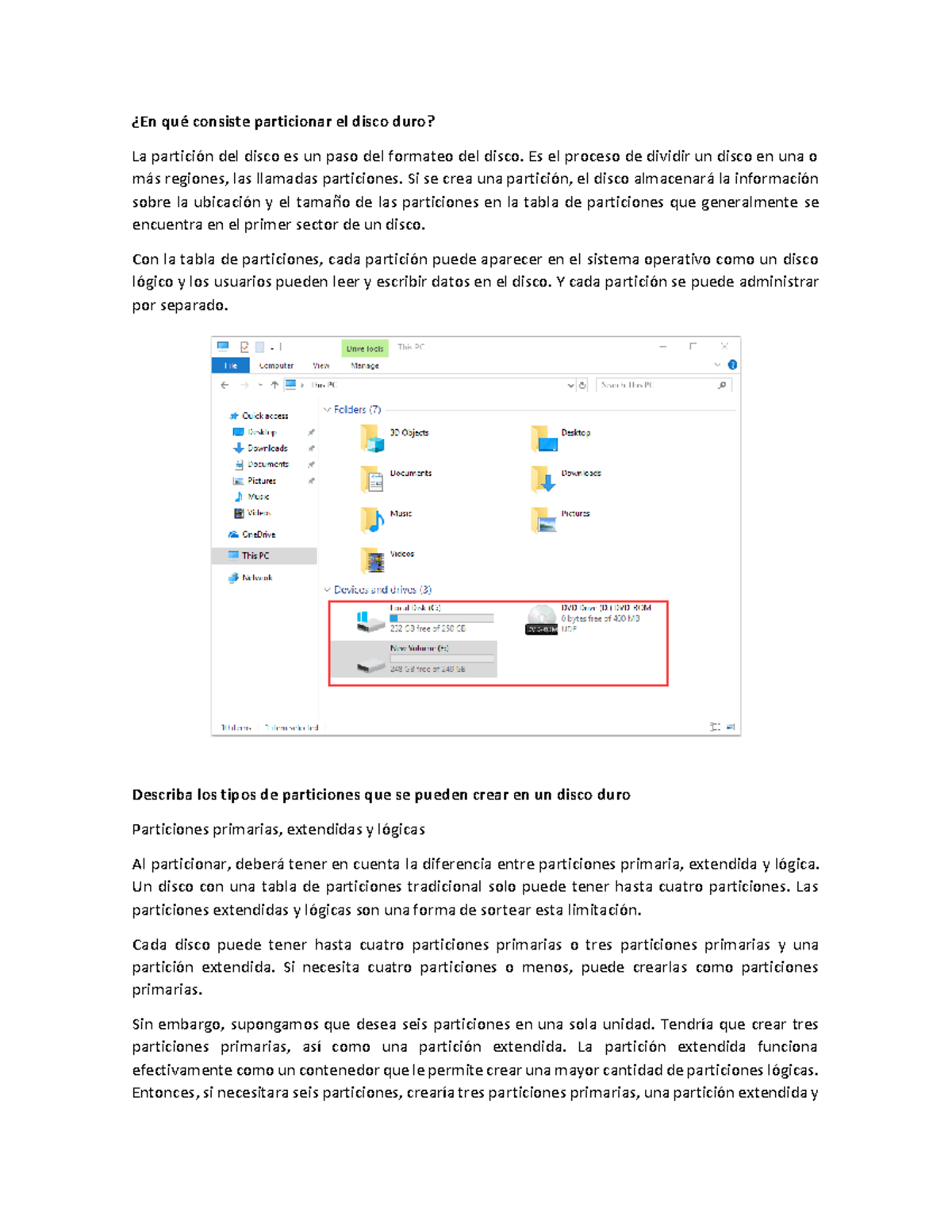Creacion de particiones y formateo de disco duro - ¿En qué consiste particionar el disco duro ...