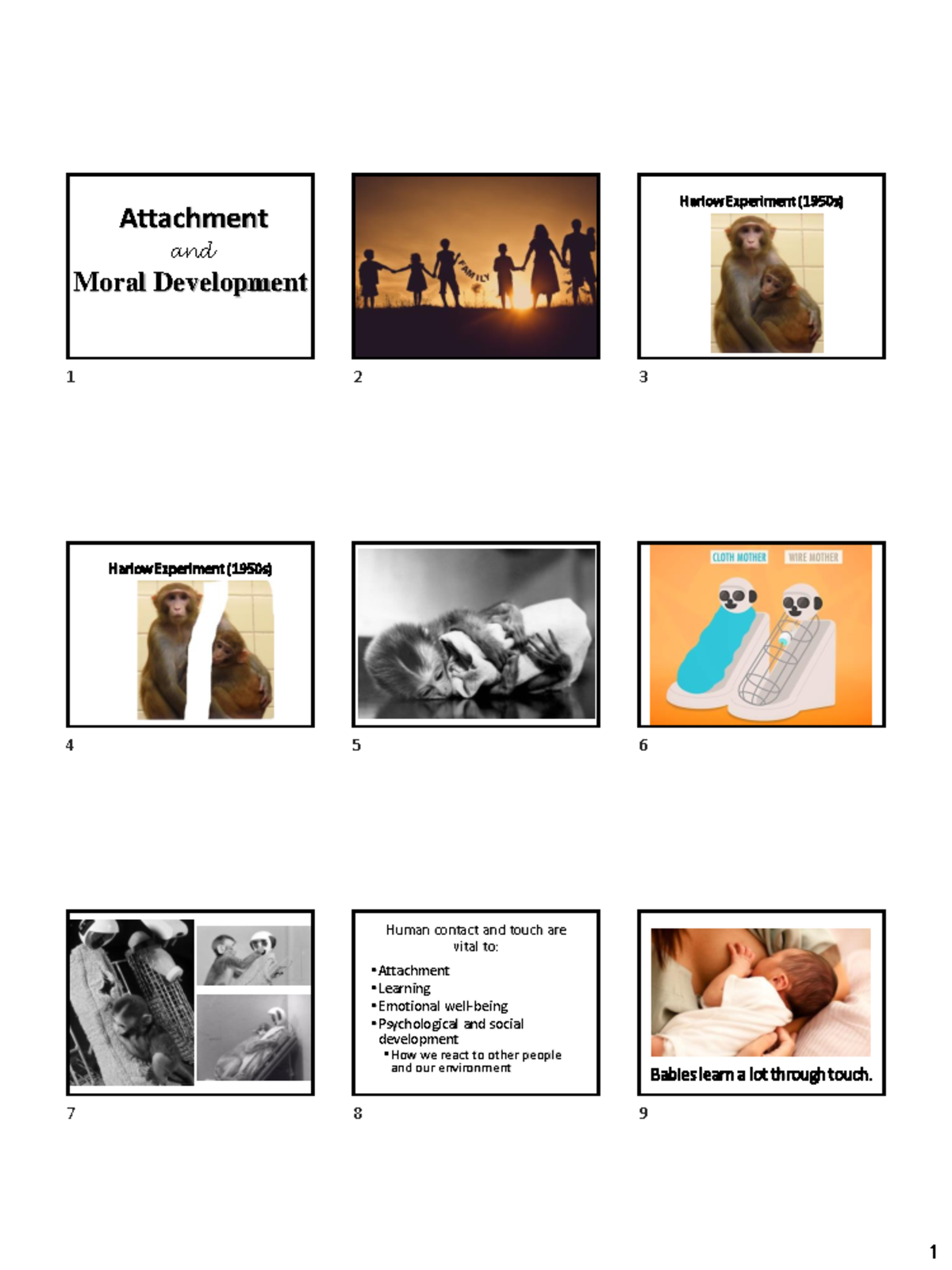 Attachment and Moral Development - 1 Moral Development Attachment and ...