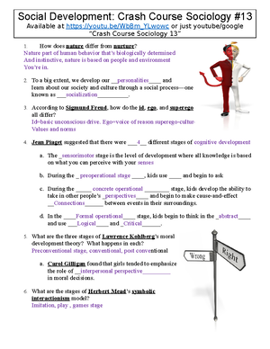 Ch5 set 1 - kklj - Social Groups: Crash Course Sociology Available at ...