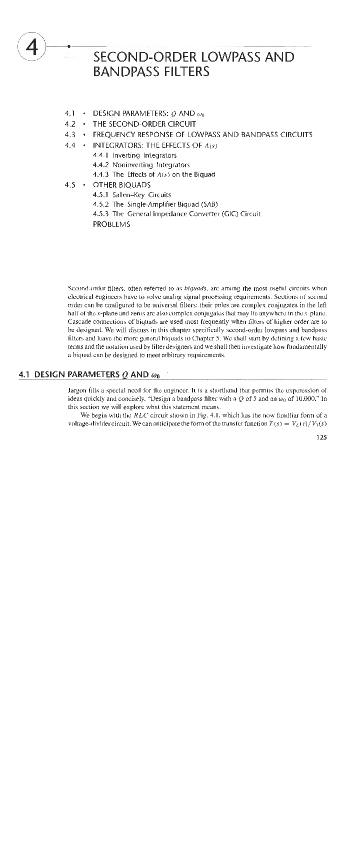 Chapter - 04 - Second Order Filters - Bilinear Transfer Functions and ...