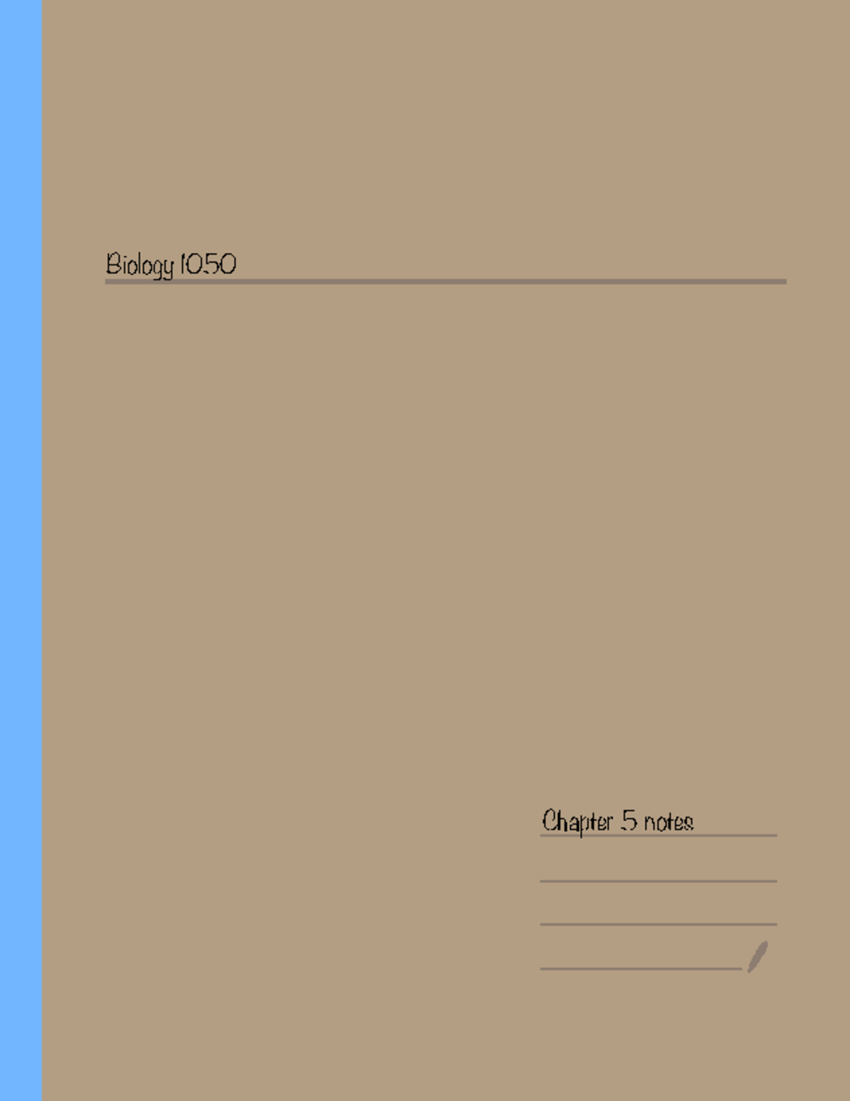 Chapter 5 Notes - Biology 1050 Chapter 5 notes Chapter 5: Energy ...