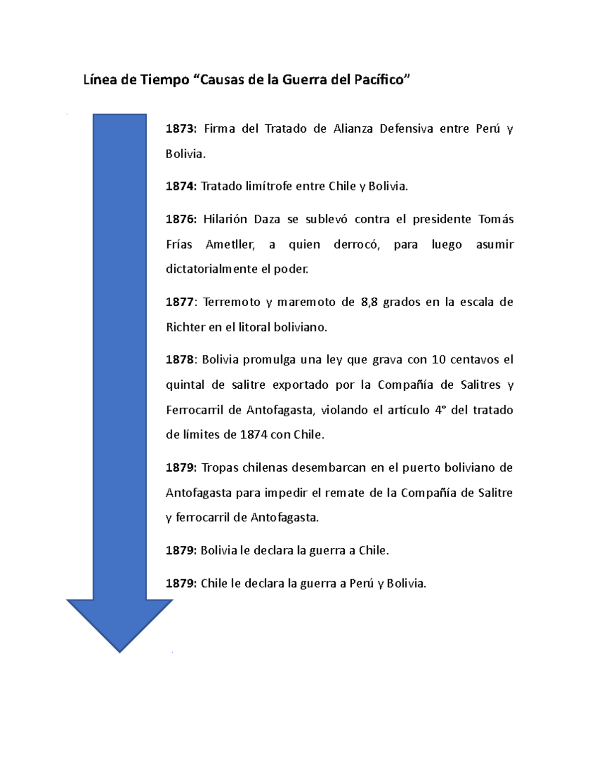 Liena de tiempo - guerra del pacifico - Línea de Tiempo “Causas de la ... Liena de tiempo - guerra del pacifico - Línea de Tiempo “Causas de la ...