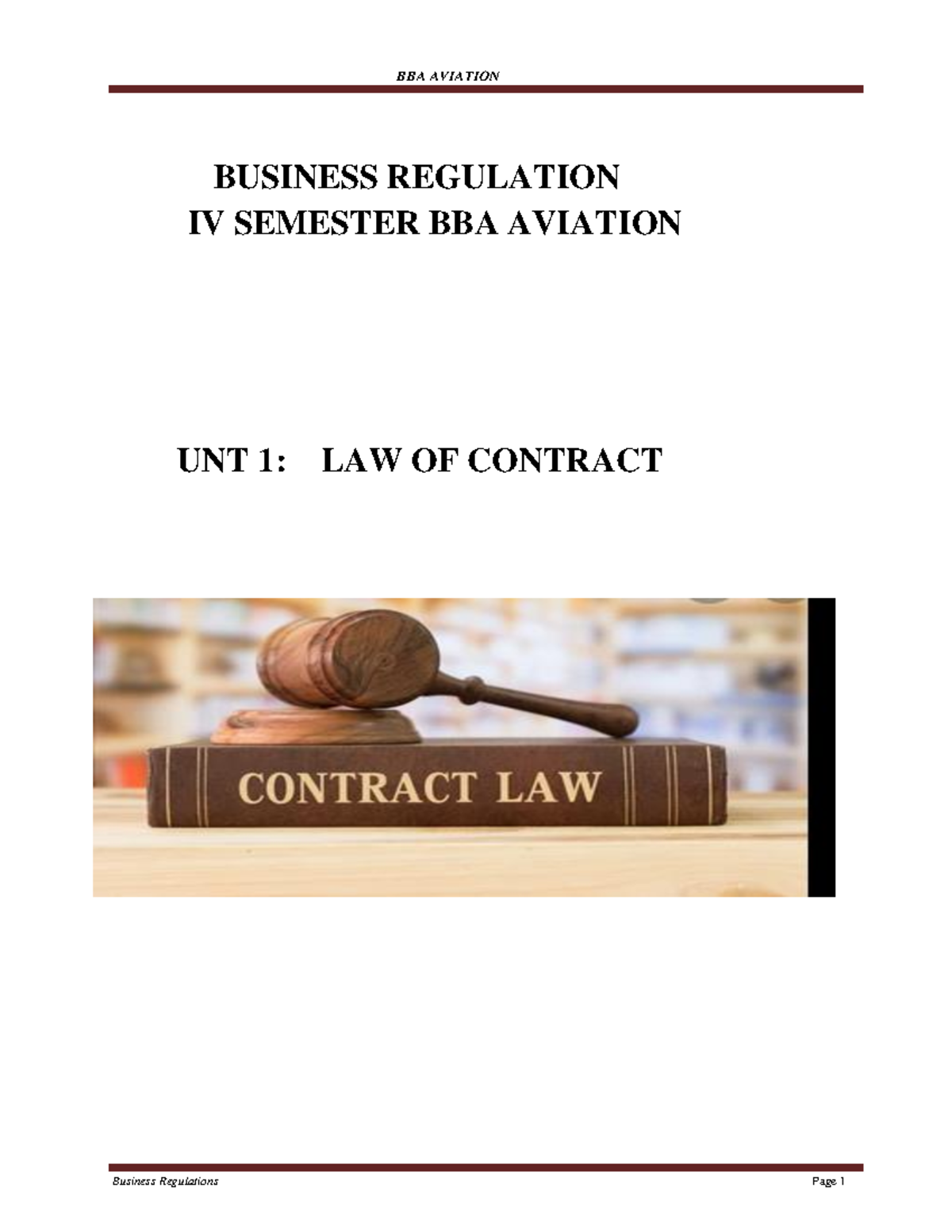 BR UNIT 1 2022-converted - MANAGEMENT BUSINESS REGULATION IV SEMESTER ...