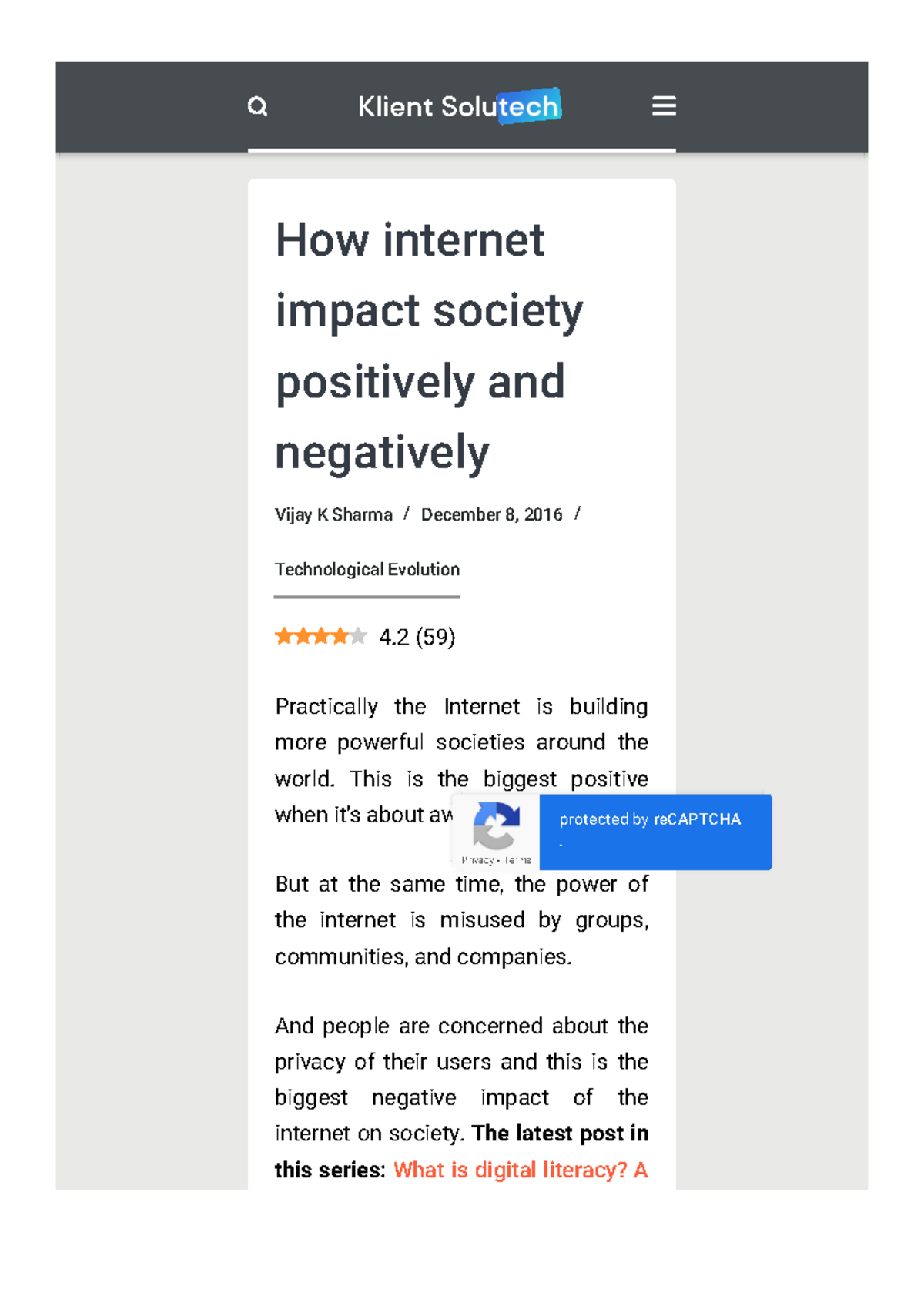How internet impact society positively and negatively - How internet ...
