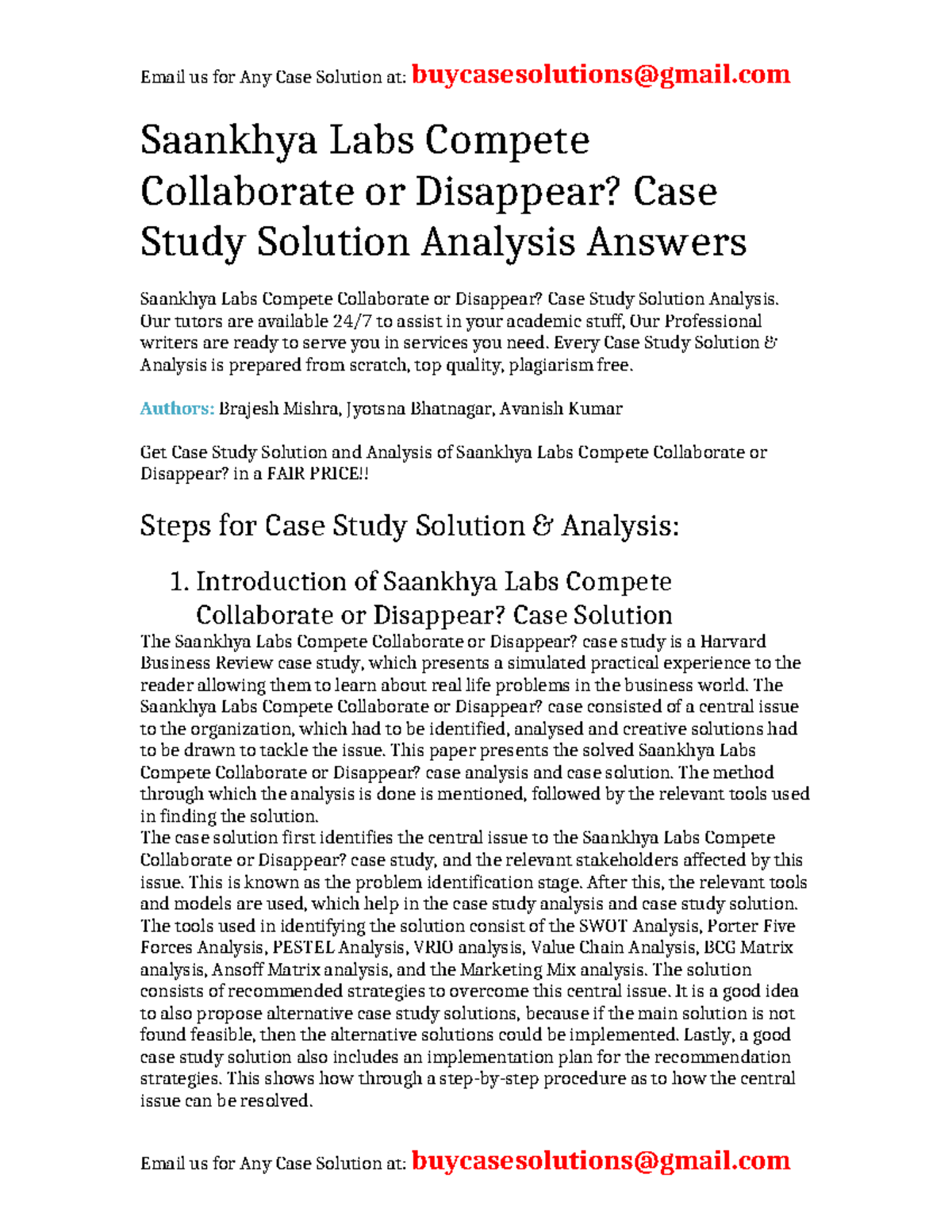 Case Solution Saankhya Labs Compete Collaborate or Disappear - Saankhya ...