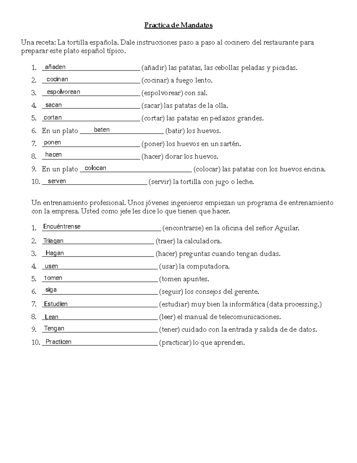 Kami Export - Practica #1 de Mandatos - Practica de Mandatos Una receta ...