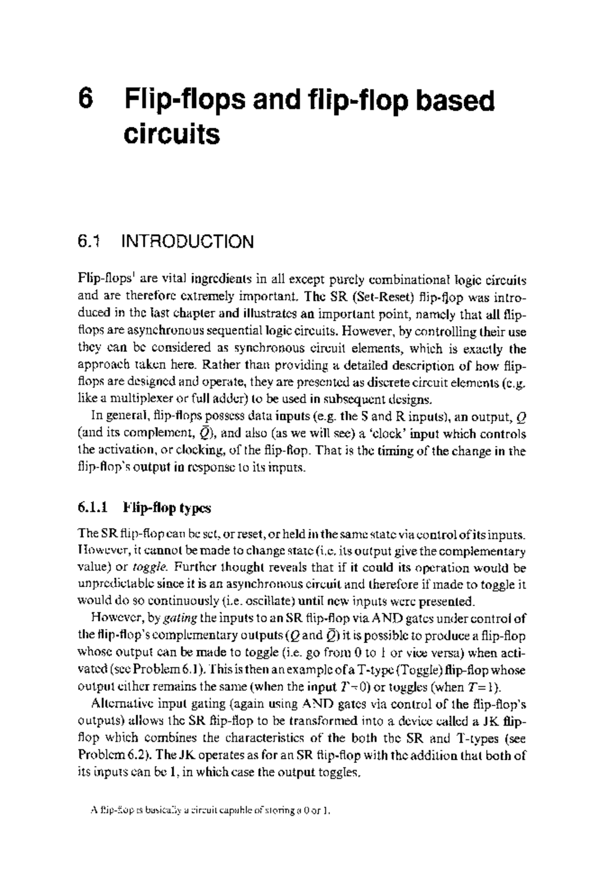 Chapter 6 Flip-flops and flip-flop based circuits - 6 Flip-flops and ...