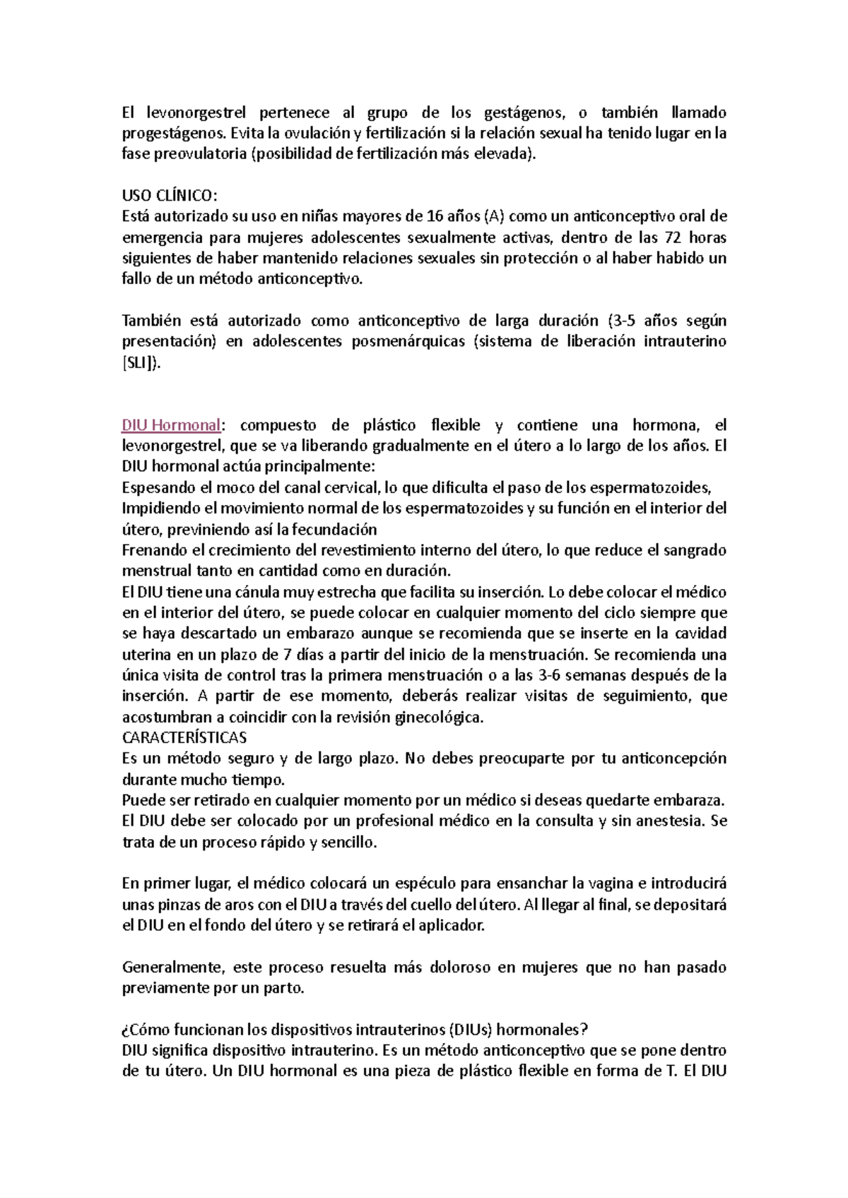 DIU - EXPOSICION METODOS ANTICONCEPTIVOS DEFINITIVOS FISIOLOGIA MORFO I ...