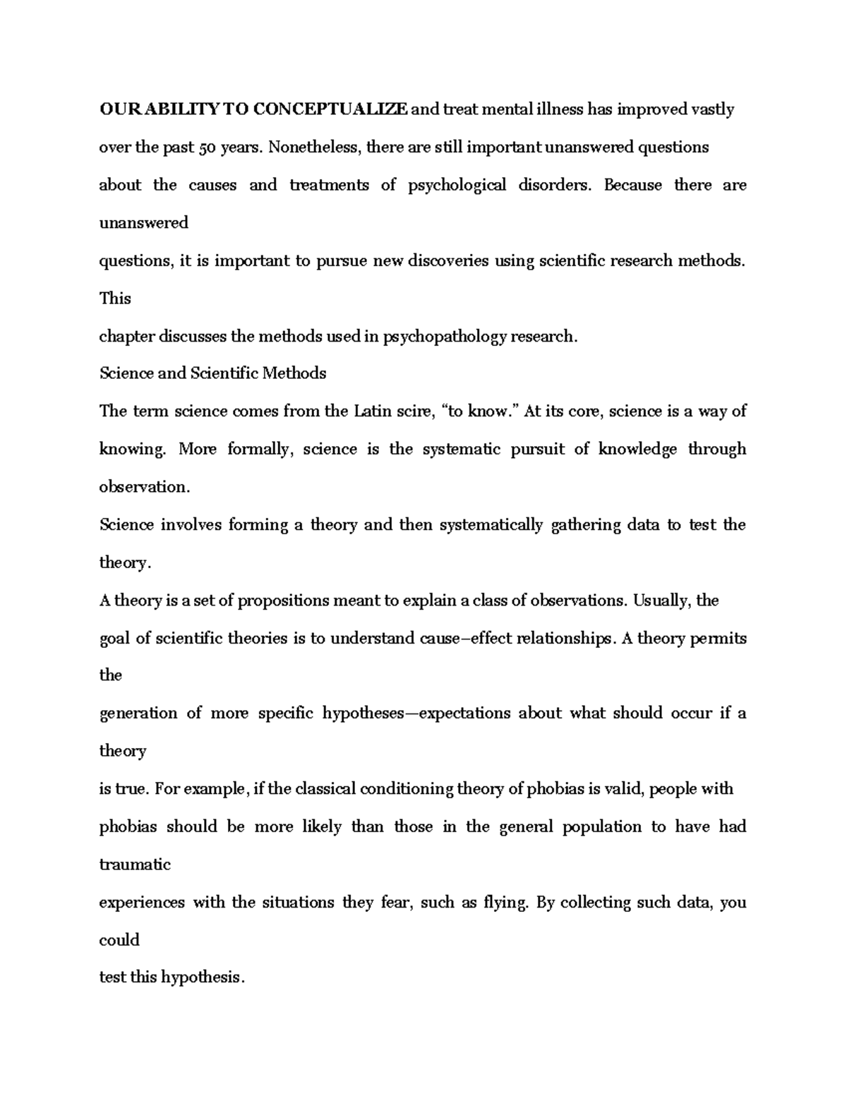 OUR Ability TO Conceptualize - OUR ABILITY TO CONCEPTUALIZE and treat ...