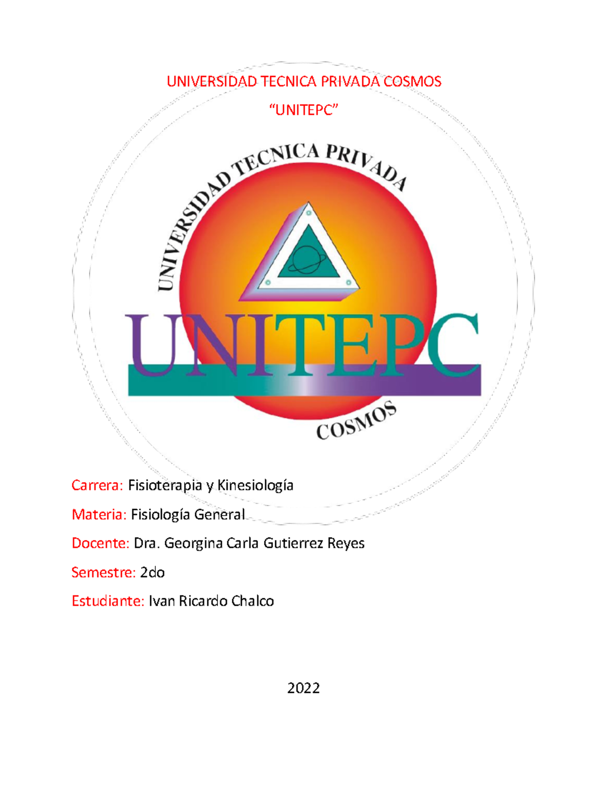 Por qué nadar doc - UNIVERSIDAD TECNICA PRIVADA COSMOS “UNITEPC” Carrera: Fisioterapia y - Studocu