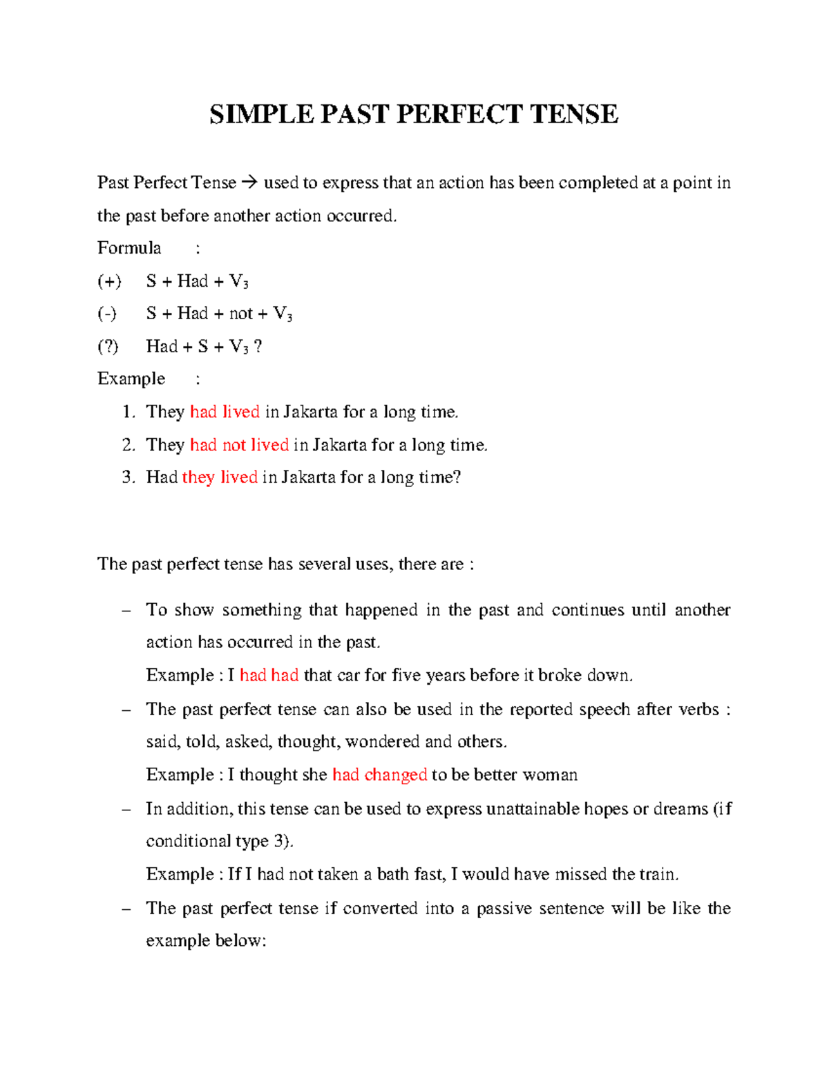 Simple PAST Perfect Tense SIMPLE PAST PERFECT TENSE Past Perfect simple-past-perfect-tense-simple-past-perfect-tense-past-perfect